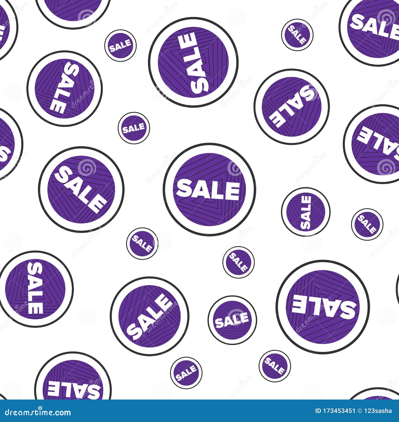 Circle Seamless Sale Banners Texture on White Stock Vector ...