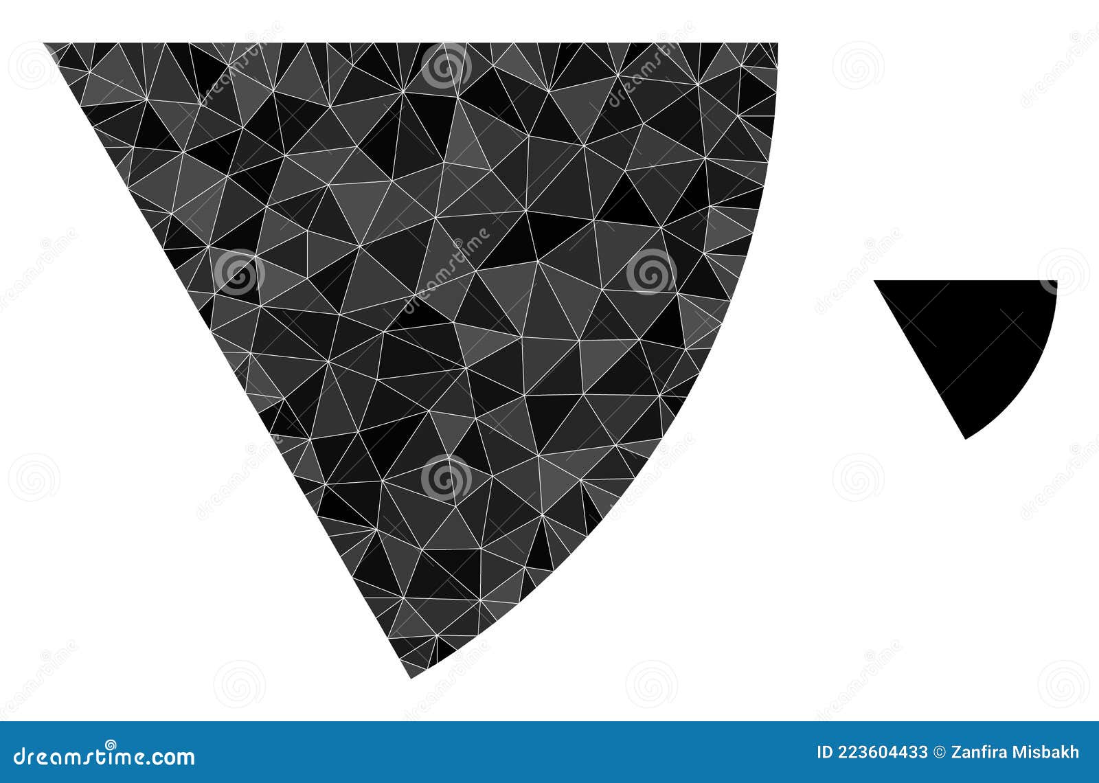 Sector Polygon Letter D Logotype. Segment Color Vector Font Icon Logo ...