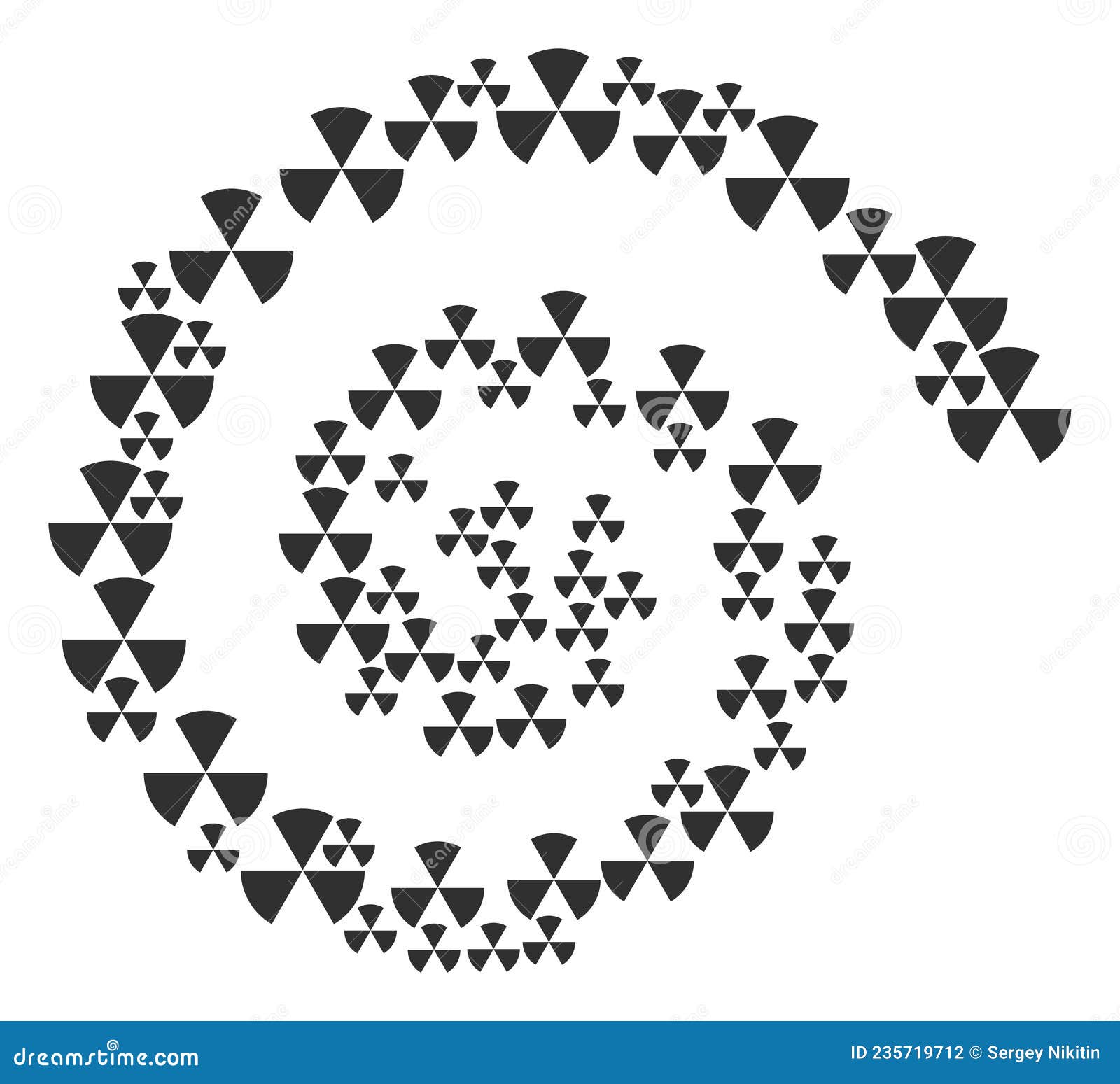 Circle Sectors Icon Mosaic Burst Spheric Cluster Vector Illustration ...