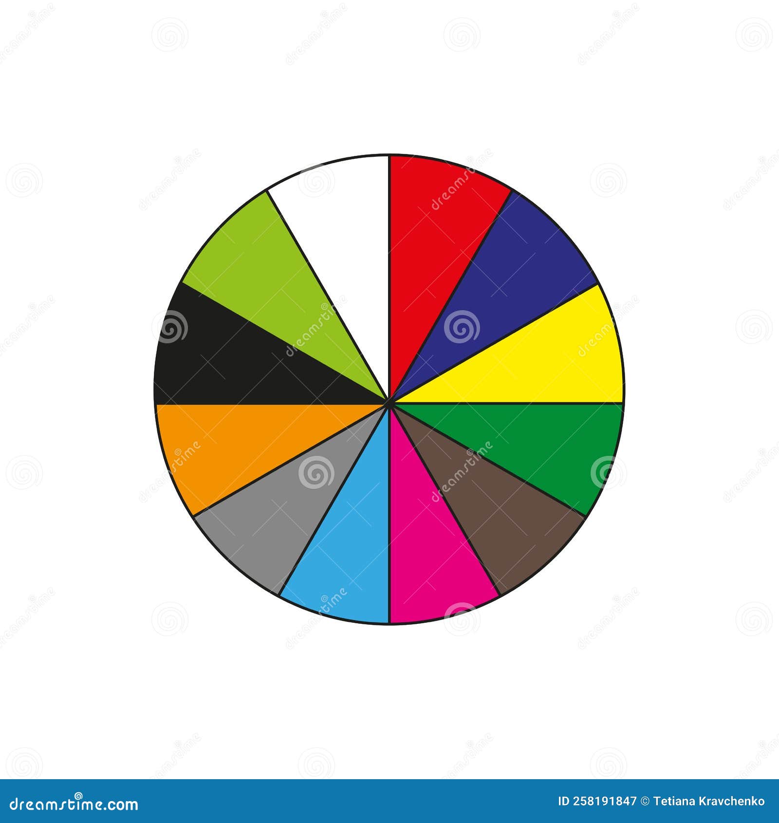 Circle Sectors for Web Design. Infographic Element. Round Shape. Vector ...
