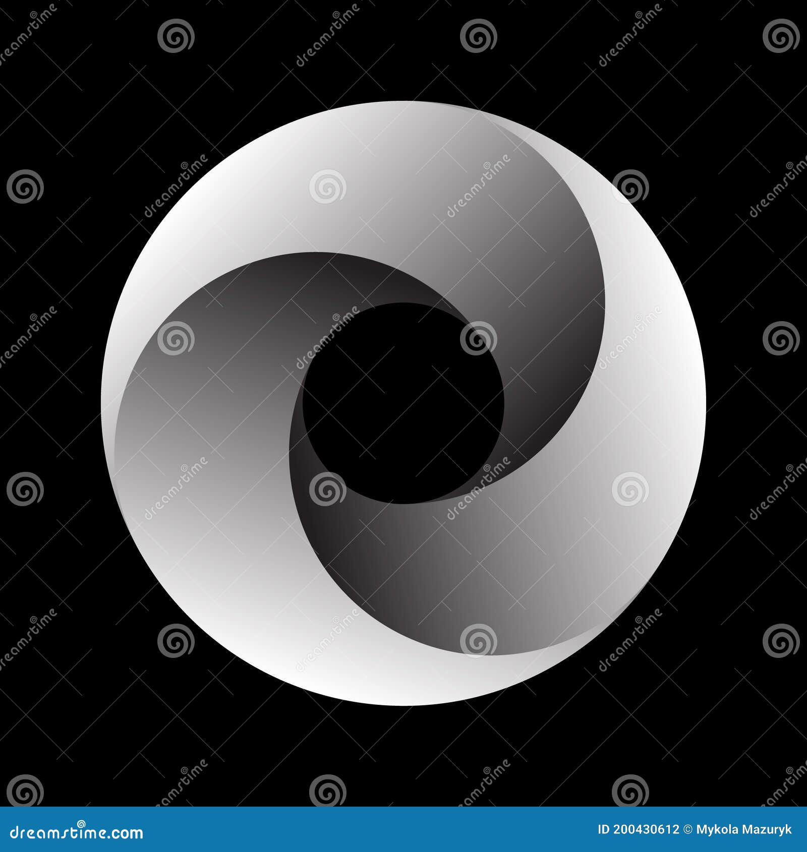 Circle with 3 Segments and Gradients. Logo or Icon for Any Project ...