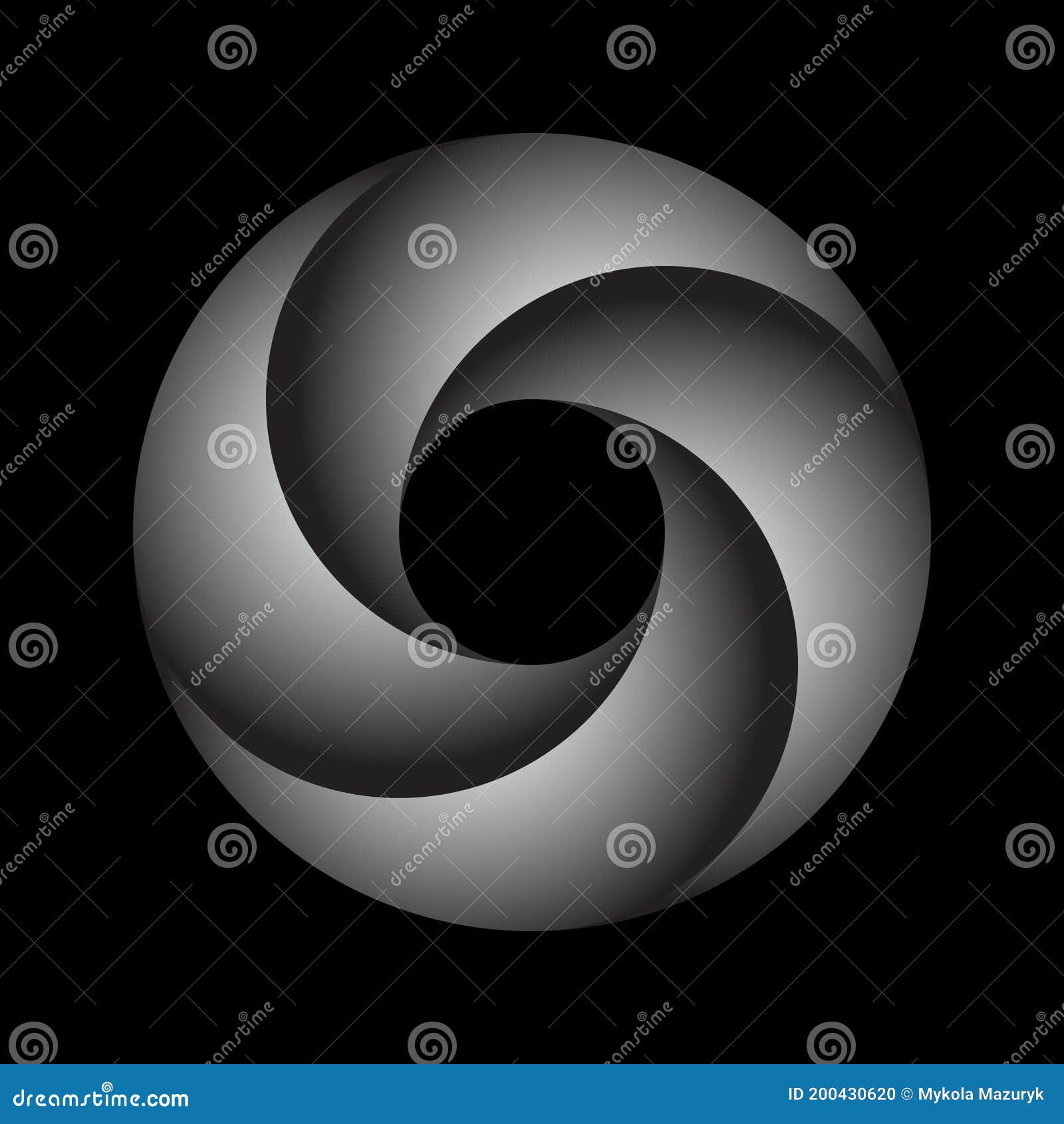 Circle with 4 Segments and Gradients. Logo or Icon for Any Project ...