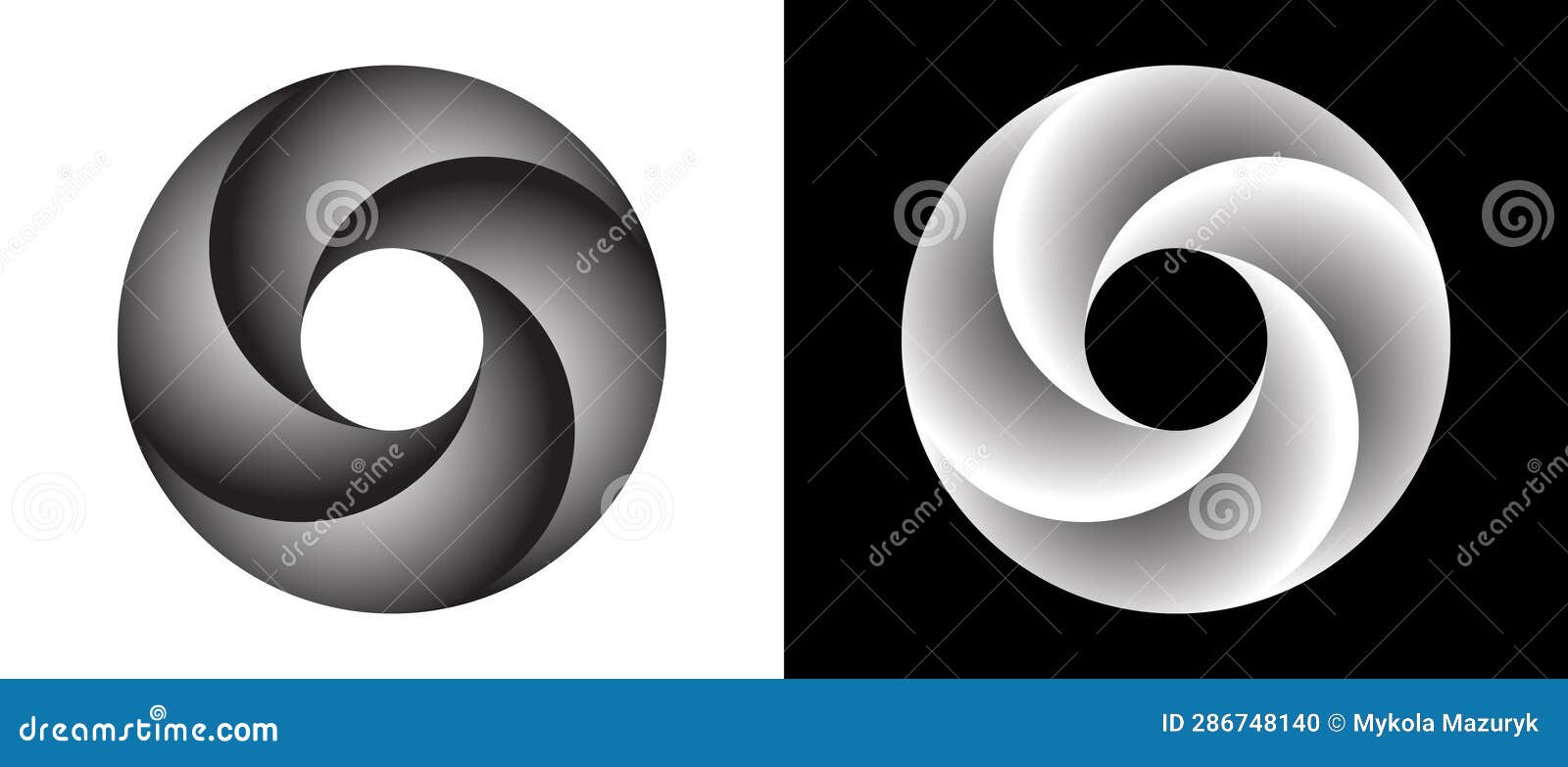 Circle with Segments and Gradients. Logo or Icon for Any Project Stock ...