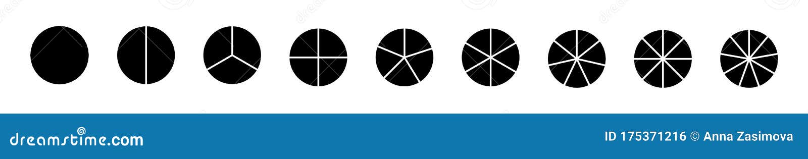 Circle Segments Set. Infographic Vector Illustration Stock Vector ...