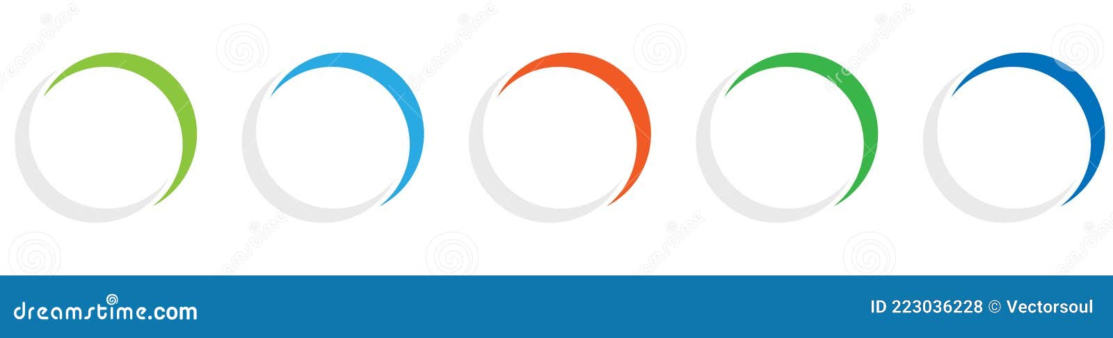 Circle, Semicircle Icon, Symbol. Circular Frame, Border Stock Vector ...