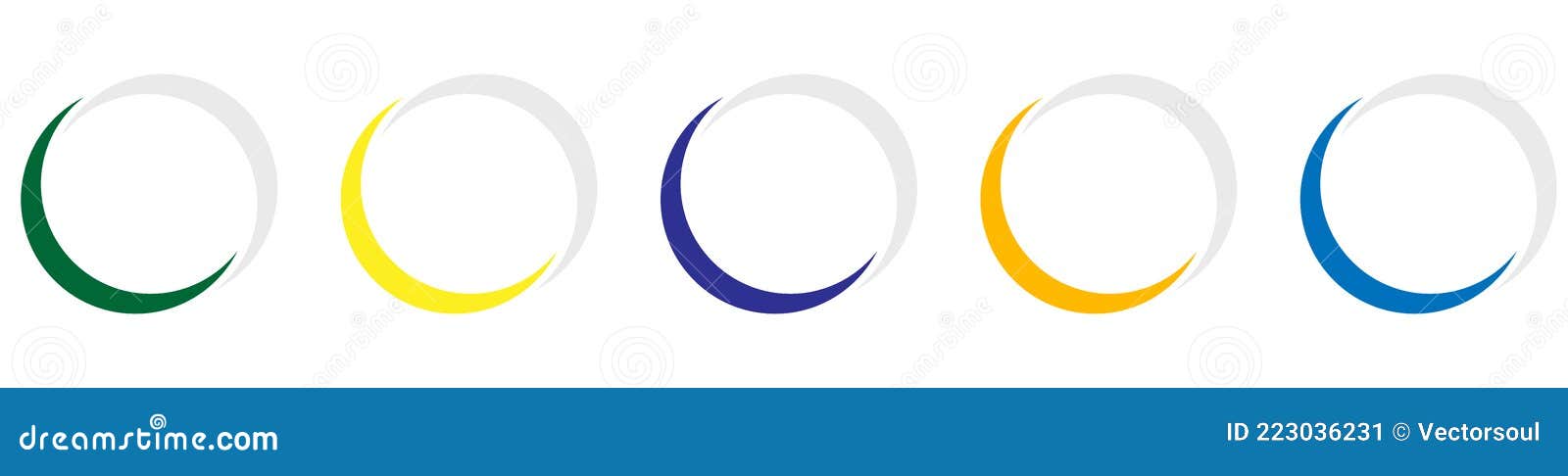 Circle, Semicircle Icon, Symbol. Circular Frame, Border Stock Vector ...