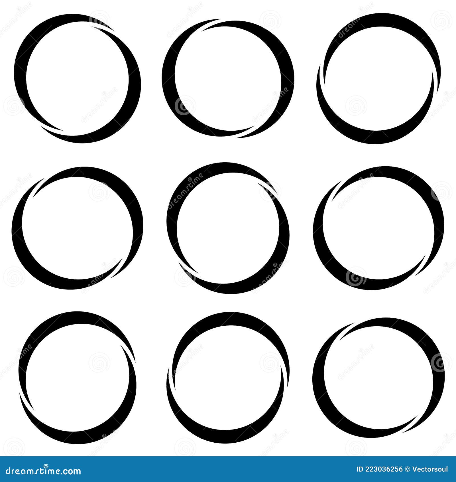 Circle, Semicircle Icon, Symbol. Circular Frame, Border Stock Vector ...