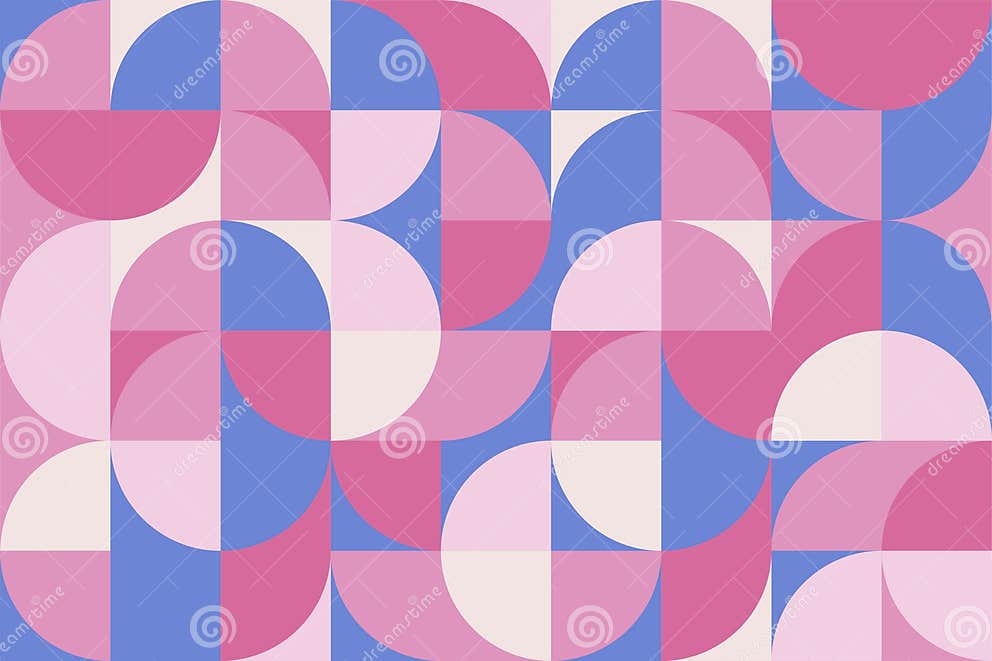 Circle and Semicircle Pattern.Seamless Geometric Pattern Vector.Simple ...