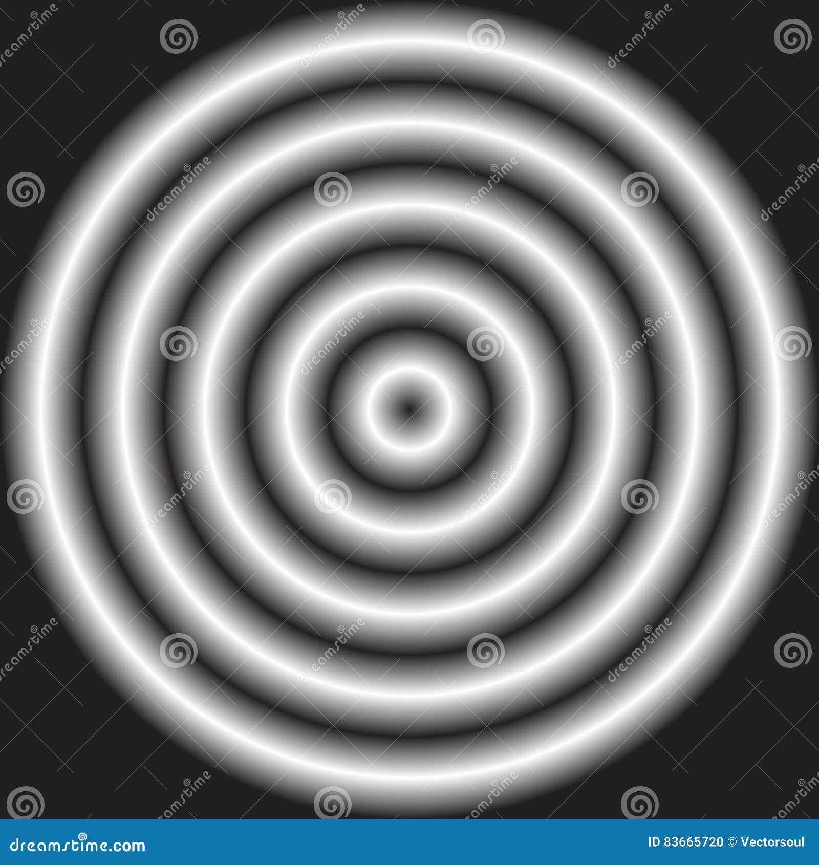 Circle with Shaded Radial Gradient Fill. Blurred, Defocused Circle ...