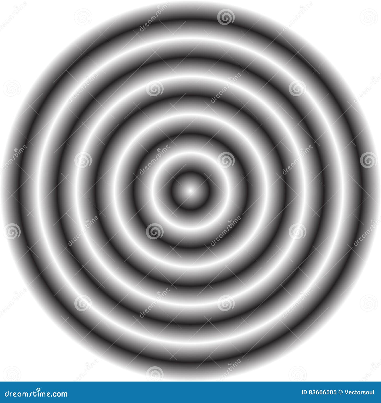 Circle with Shaded Radial Gradient Fill. Blurred, Defocused Circle ...