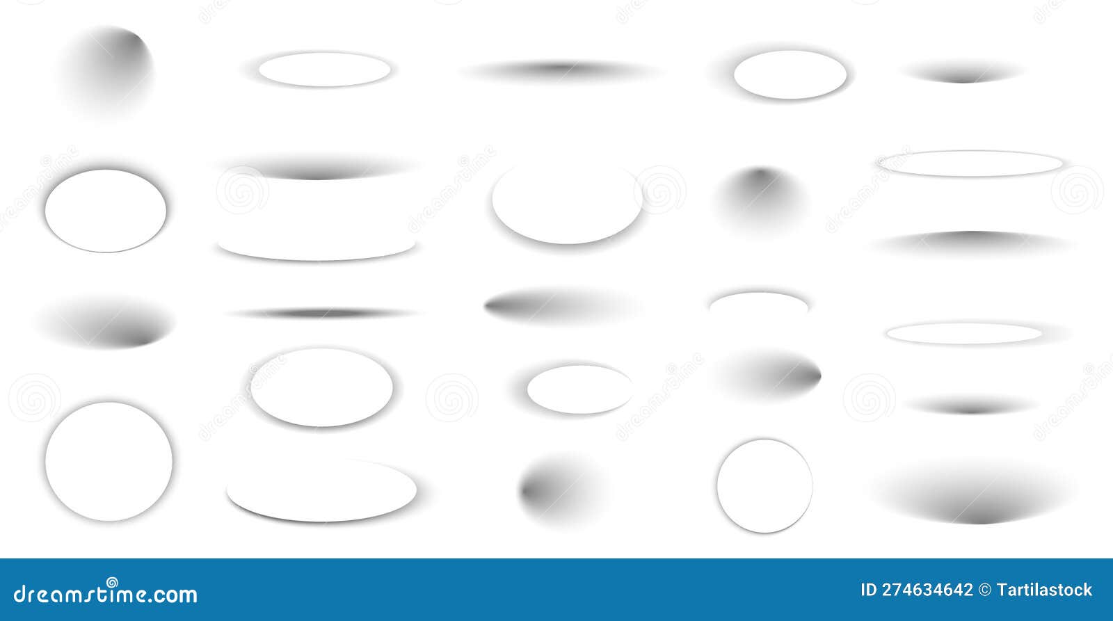 Circle Shadow Template Cartoon Vector | CartoonDealer.com #158056073