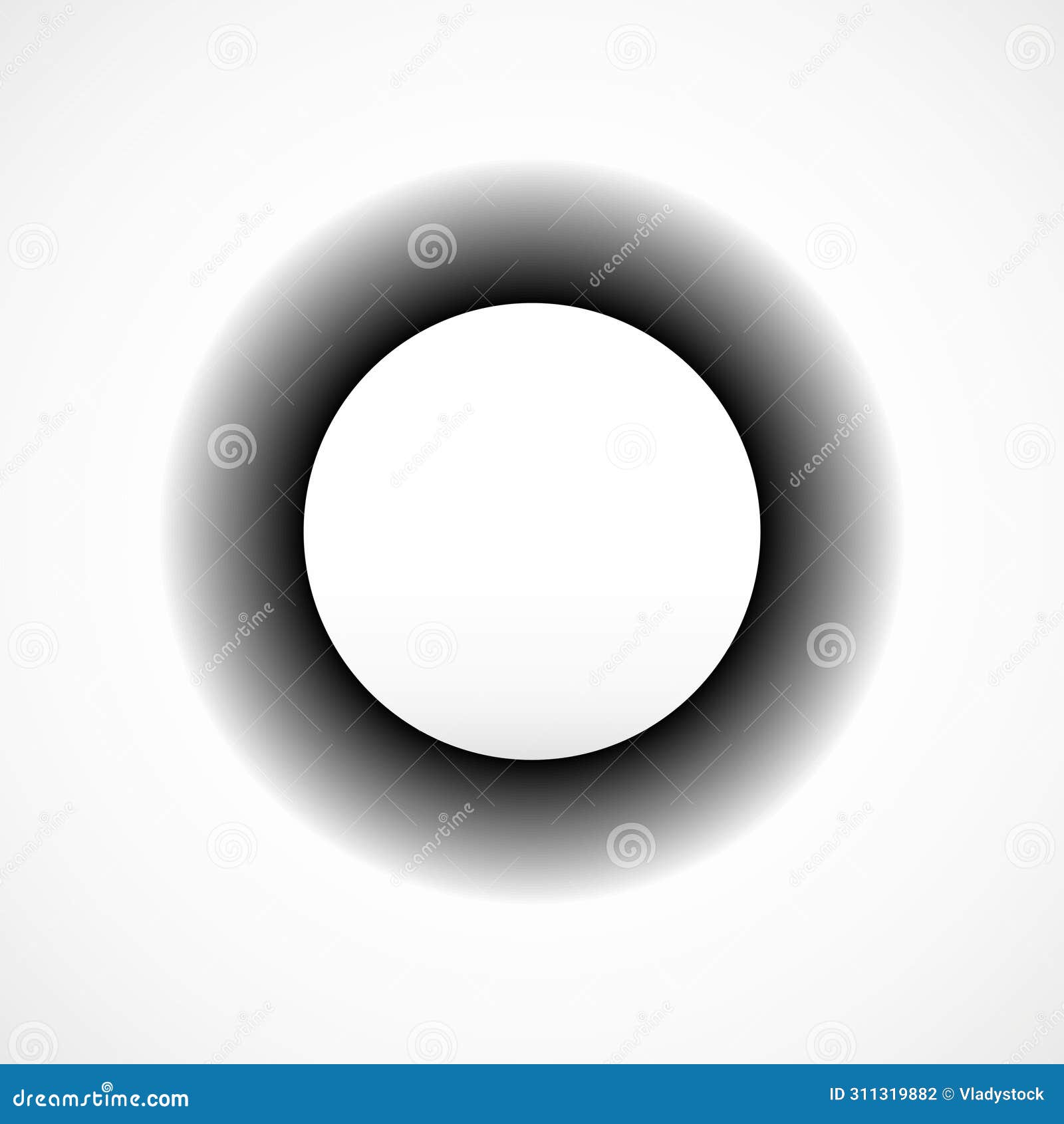Circle with shadow stock vector. Illustration of empty - 311319882