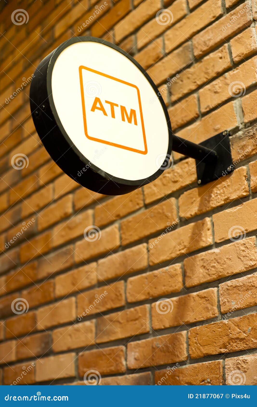 Circle shape ATM sign stock image. Image of locate, financial - 21877067
