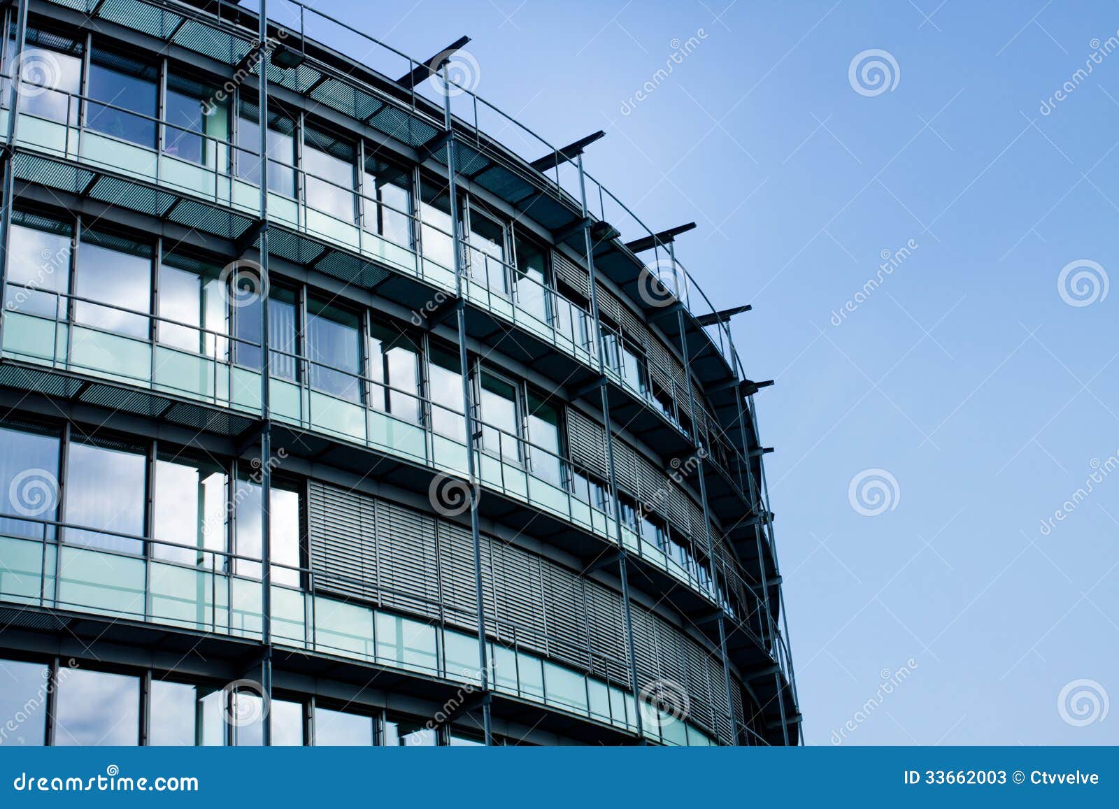 Circle Shape Building - Colorized Photo Stock Image - Image of ...