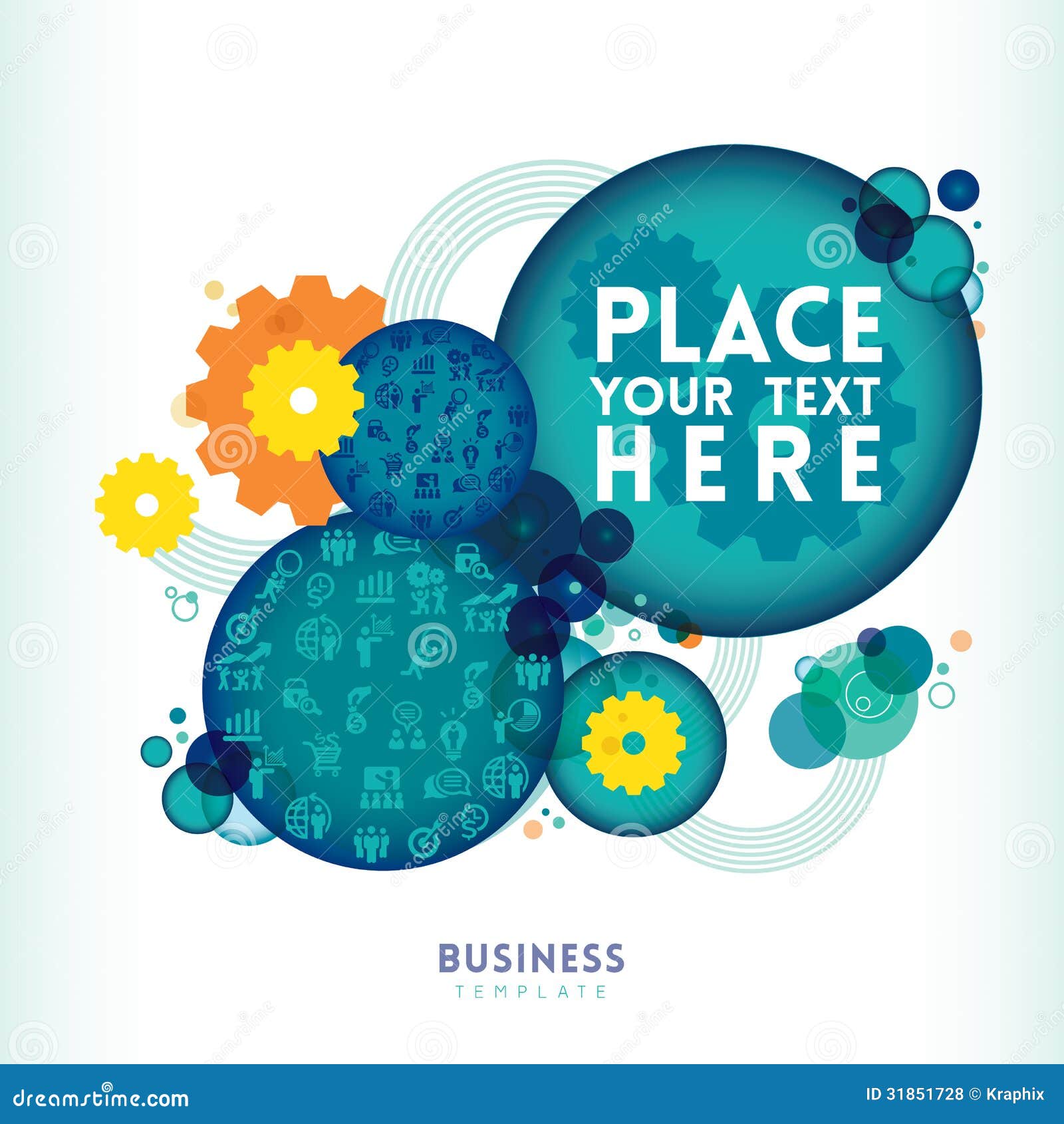 Circle Shape Business Design Layout Stock Vector - Illustration of ...