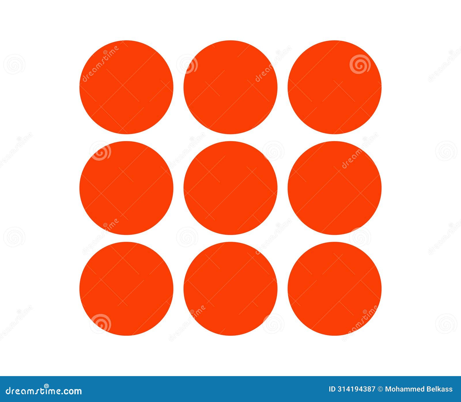 Circle Shape Collection Orange Element Symbol Vector Stock Vector ...