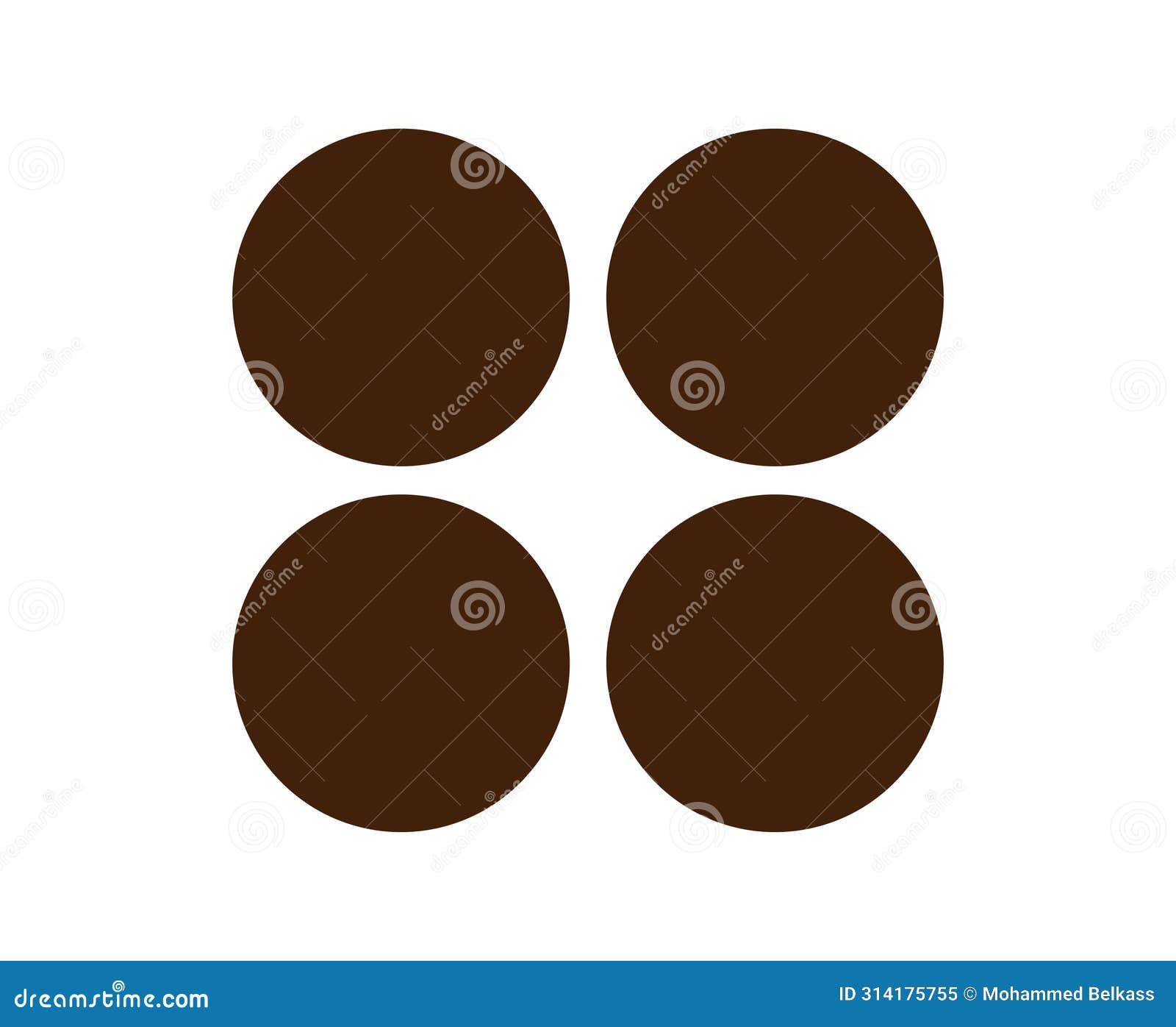 Circle Shape Collection Symbol Brown Element Vector Stock Vector ...