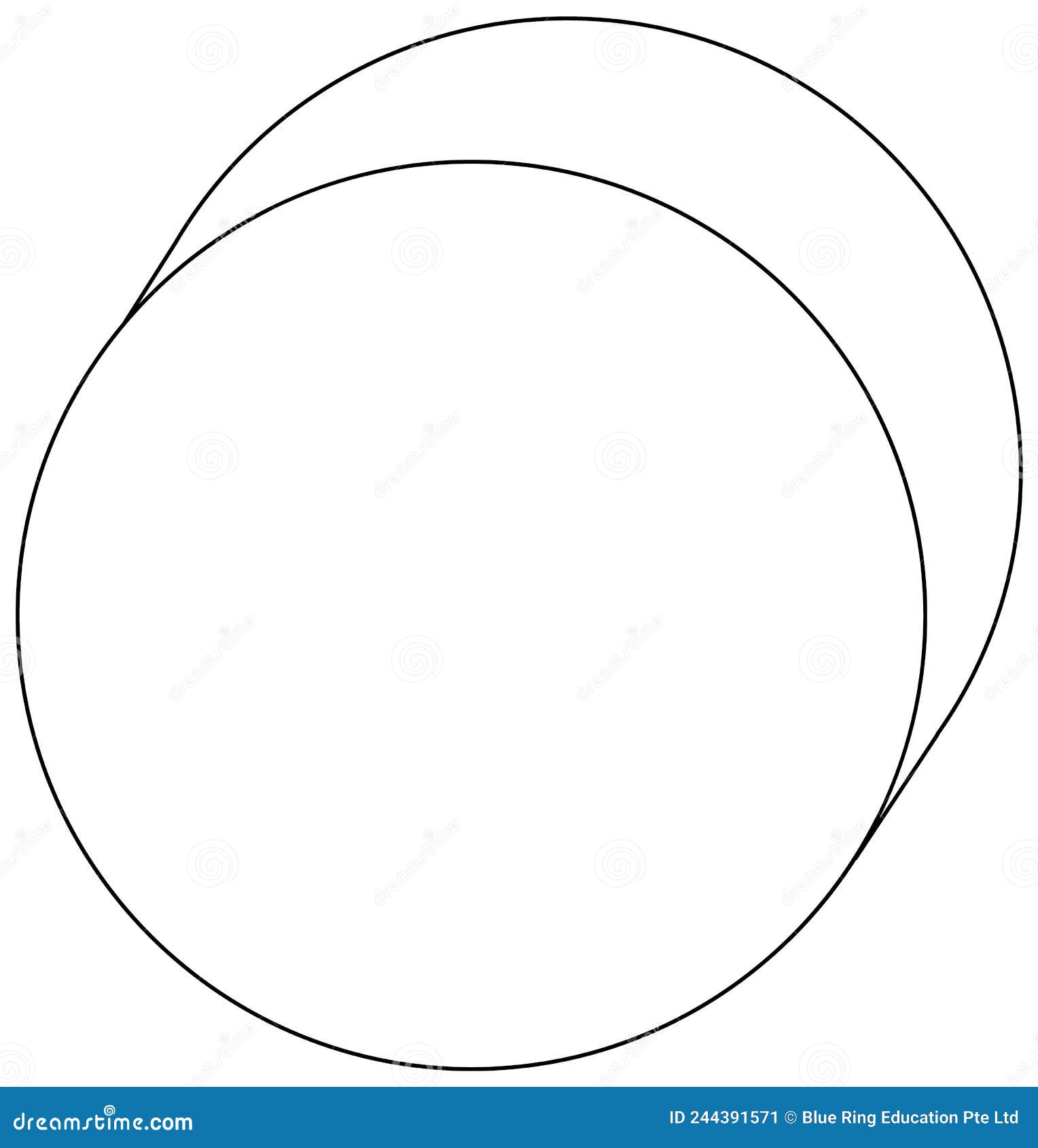Circle Shape Doodle Outline for Colouring Stock Vector - Illustration ...