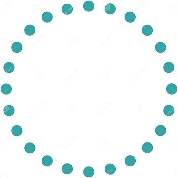 Circle Shape with Dots, Dashed Line Circle Form in Prism Study Stock ...