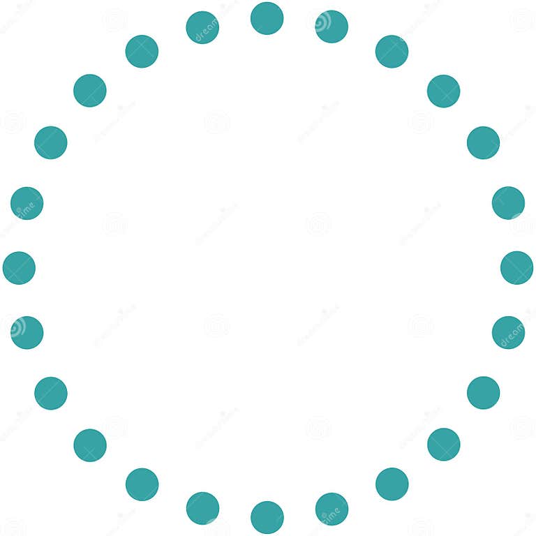 Circle Shape with Dots, Dashed Line Circle Form in Prism Study Stock ...