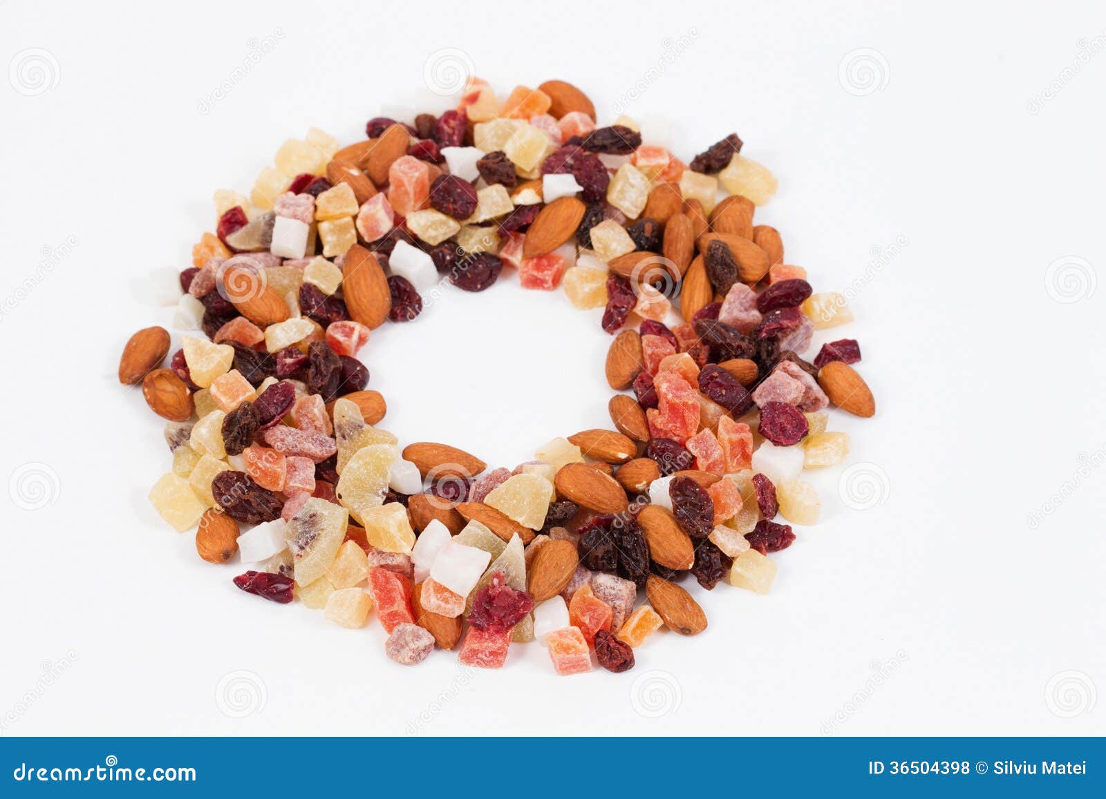 Circle Shape of Dried Fruits and Nuts Stock Photo - Image of nuts ...