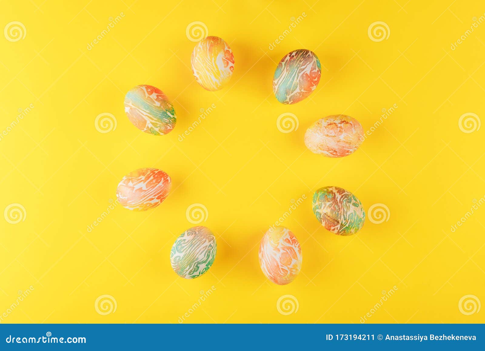 Circle Shape from Easter Colorfull Eggs. Stock Image - Image of concept ...