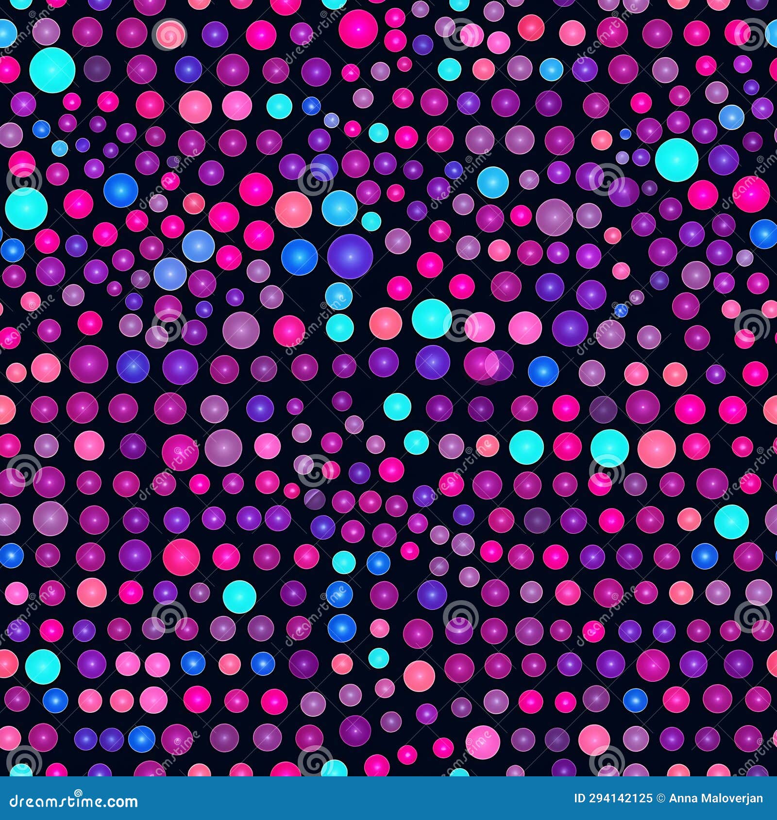 Circle Shape and Form. Overlap Circle Pattern. Polka Dots Pattern in ...