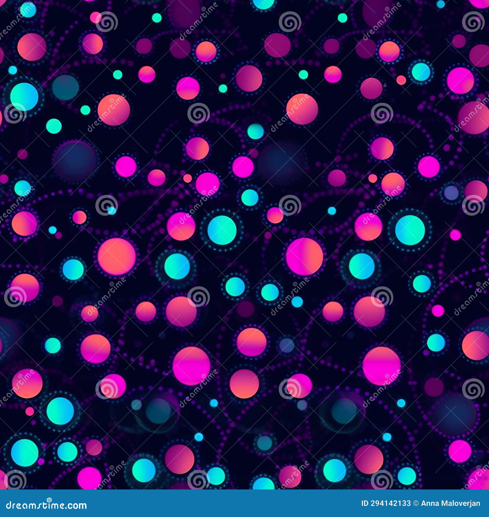 Circle Shape and Form. Overlap Circle Pattern. Polka Dots Pattern in ...