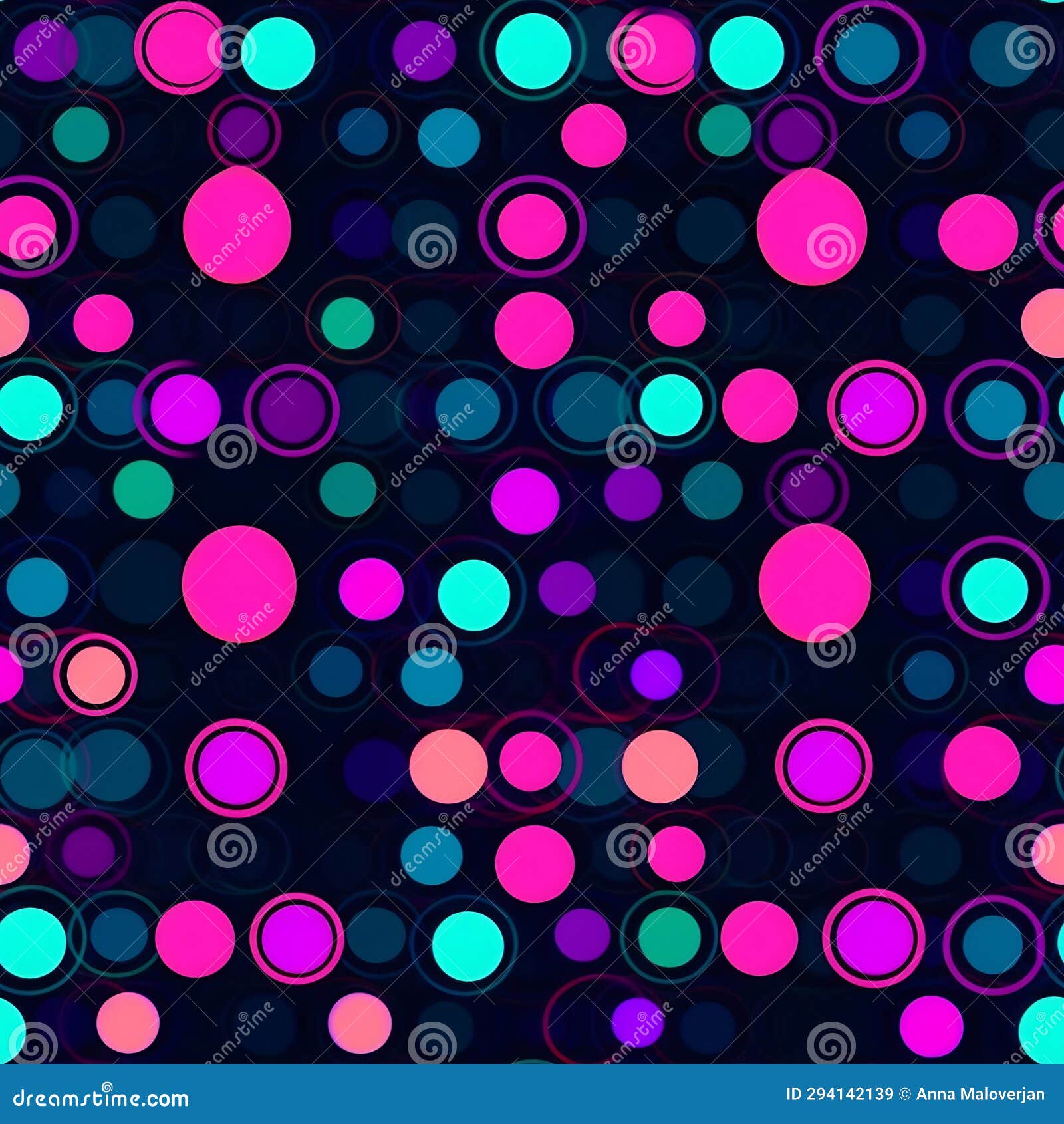 Circle Shape and Form. Overlap Circle Pattern. Polka Dots Pattern in ...