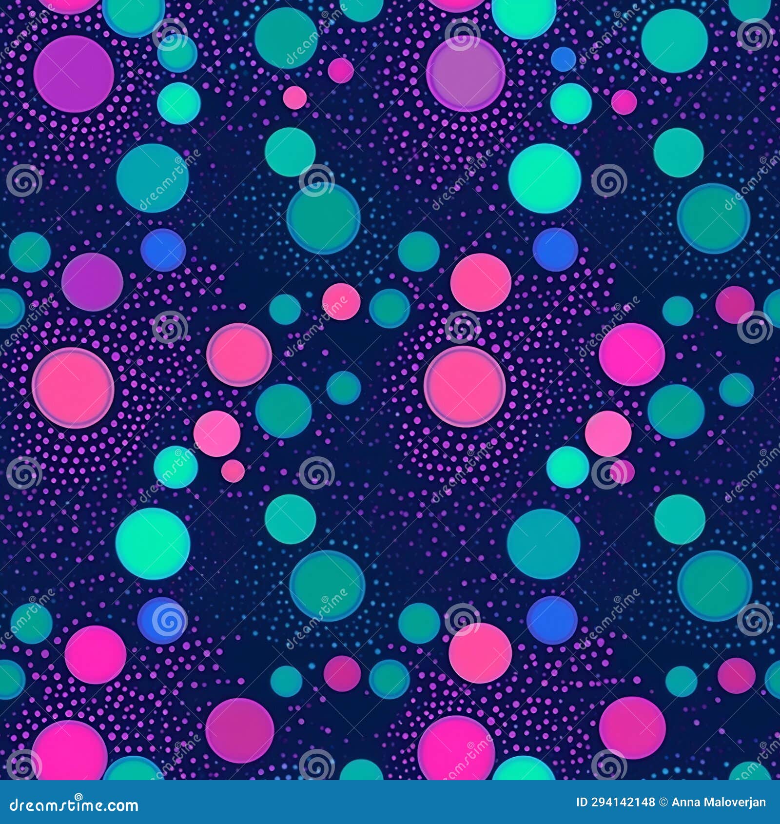 Circle Shape and Form. Overlap Circle Pattern. Polka Dots Pattern in ...