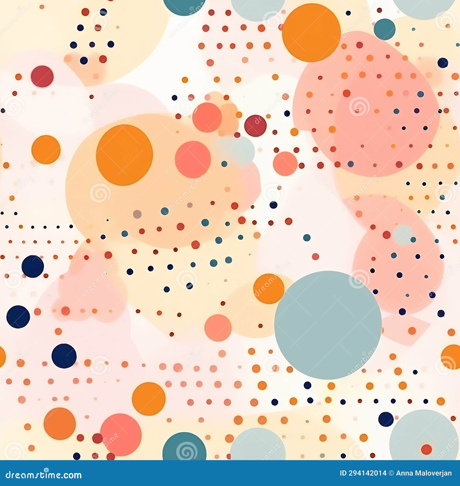 Circle Shape and Form. Overlap Circle Pattern. Polka Dots Pattern in ...