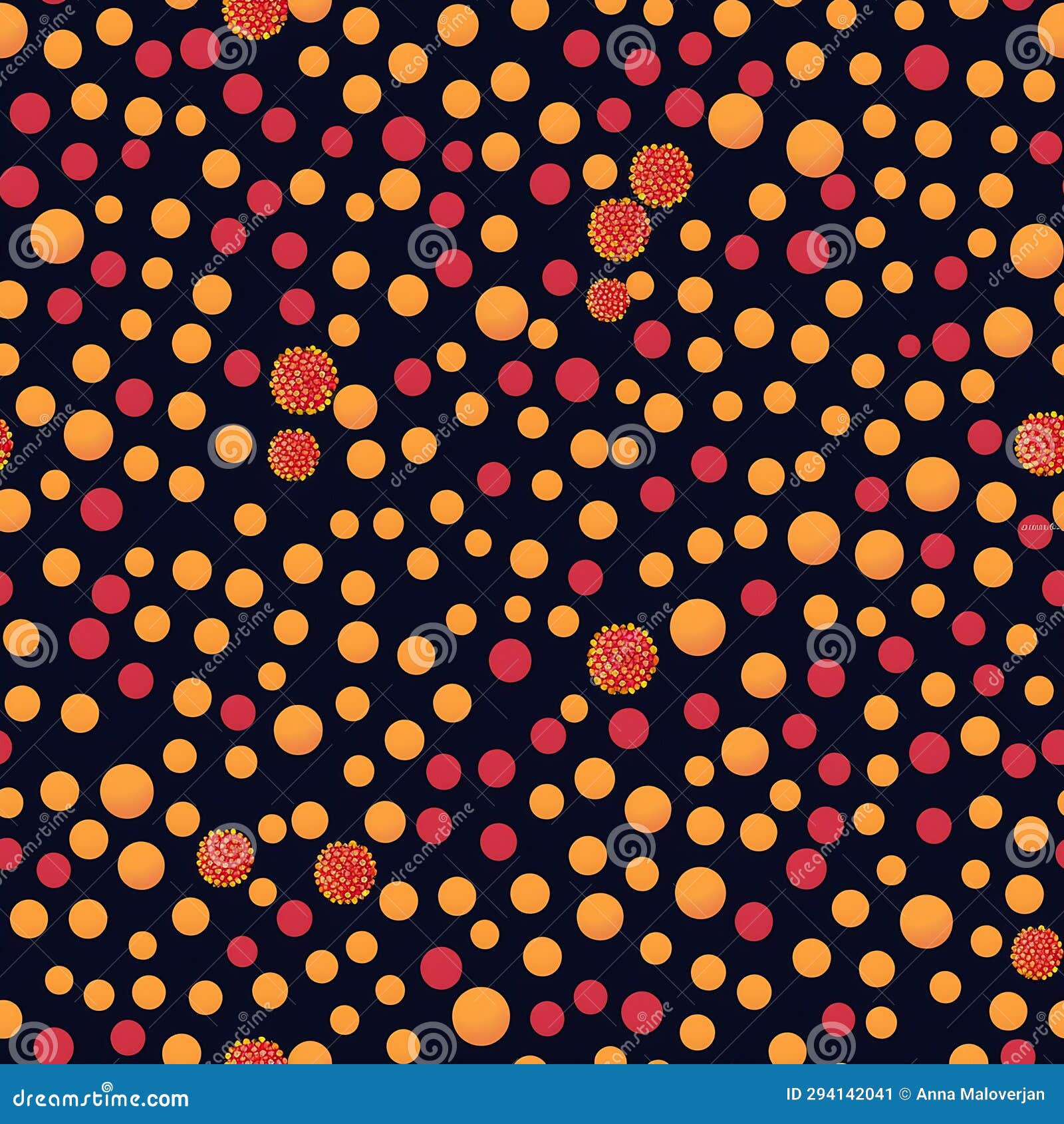 Circle Shape and Form. Overlap Circle Pattern. Polka Dots Pattern in ...