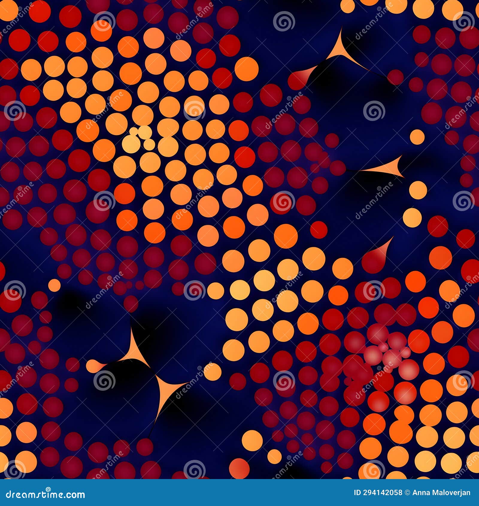 Circle Shape and Form. Overlap Circle Pattern. Polka Dots Pattern in ...