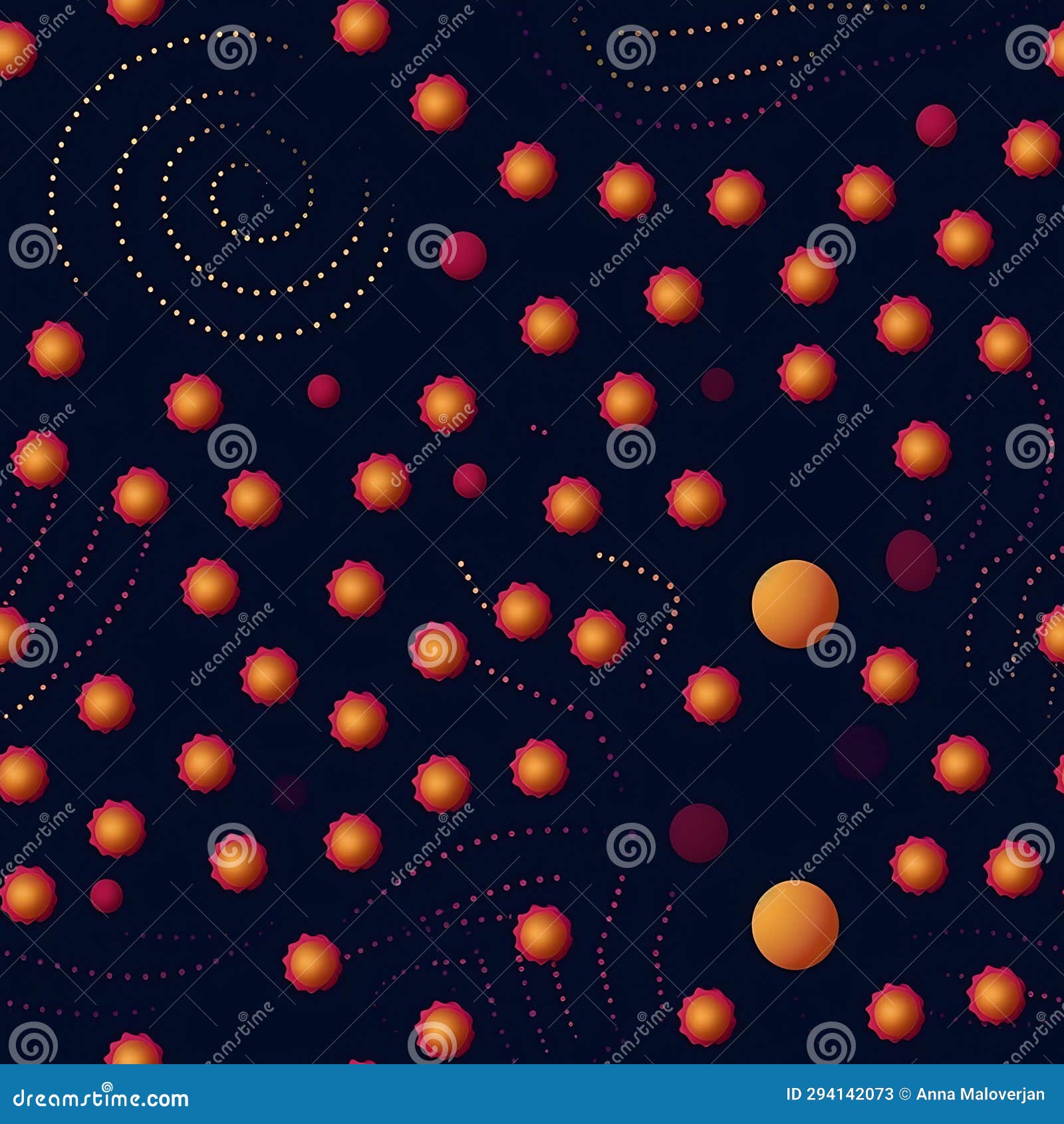 Circle Shape and Form. Overlap Circle Pattern. Polka Dots Pattern in ...