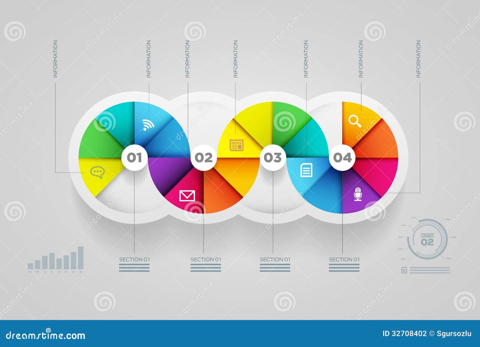 Circle Shape Infographic Design Template. Stock Vector - Illustration ...