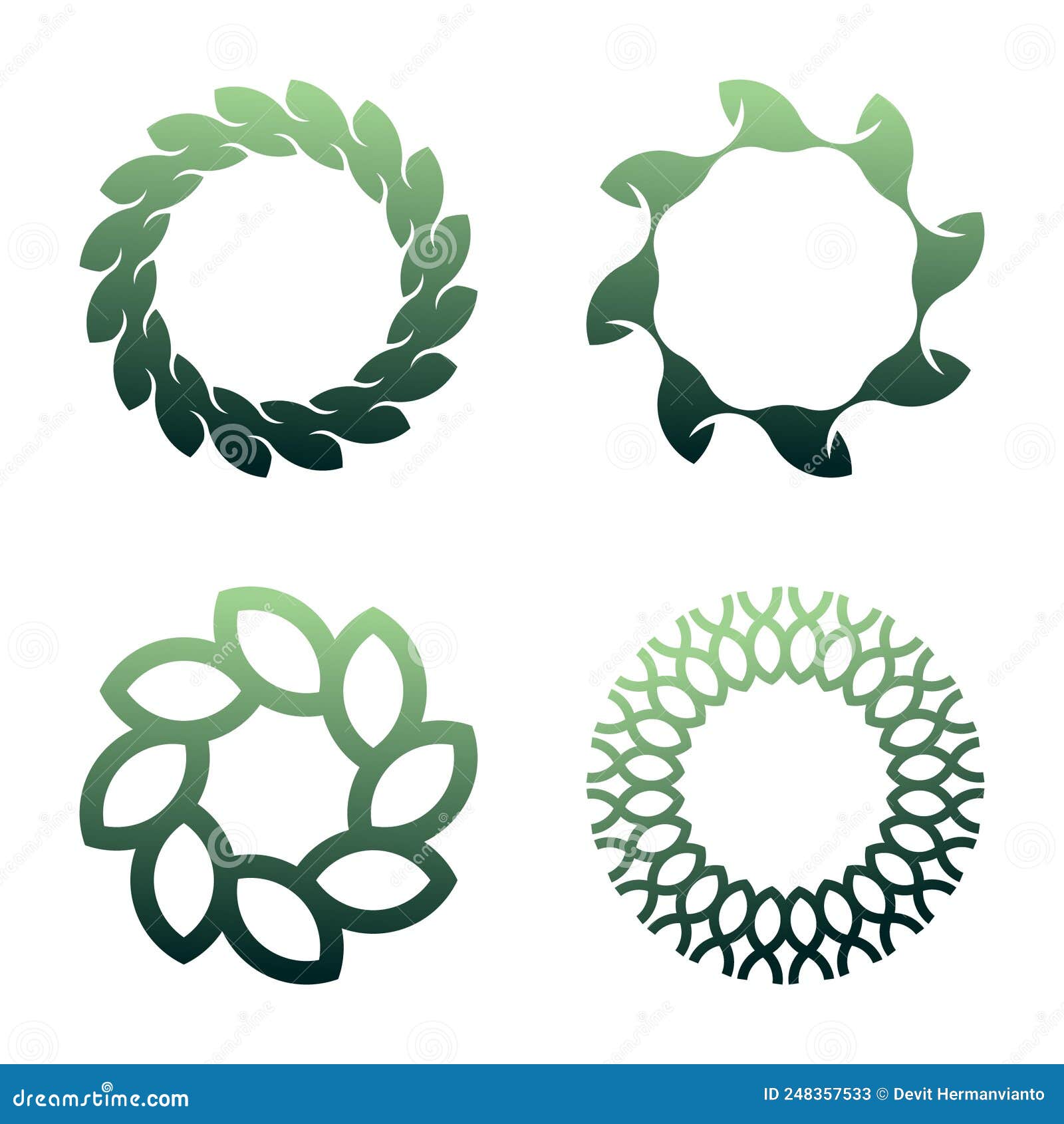 Circle Shape of Nature Illustration Logo Template Stock Illustration ...