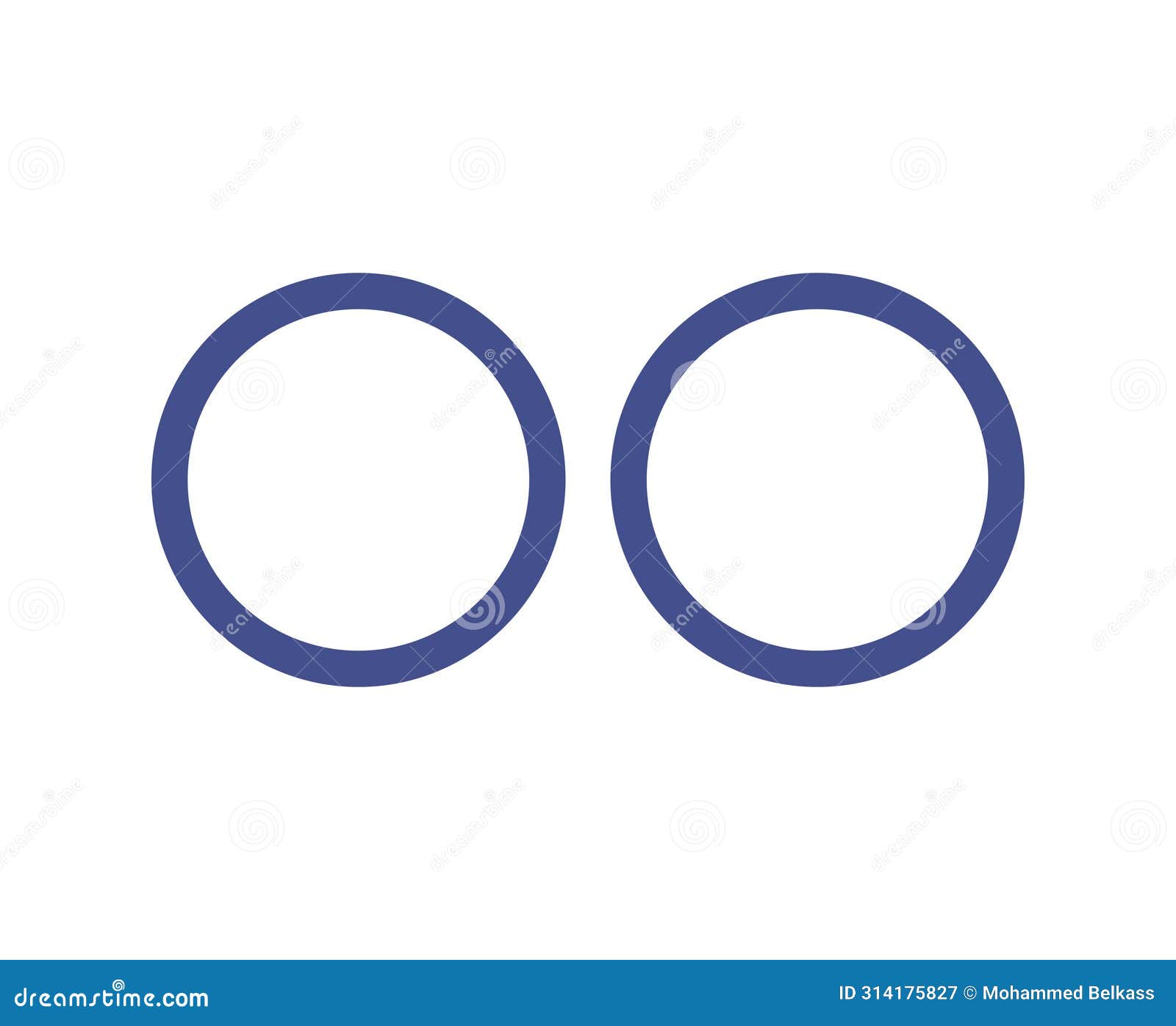 Circle Shape Outline Stroke Blue Symbol Element Vector Stock Vector ...