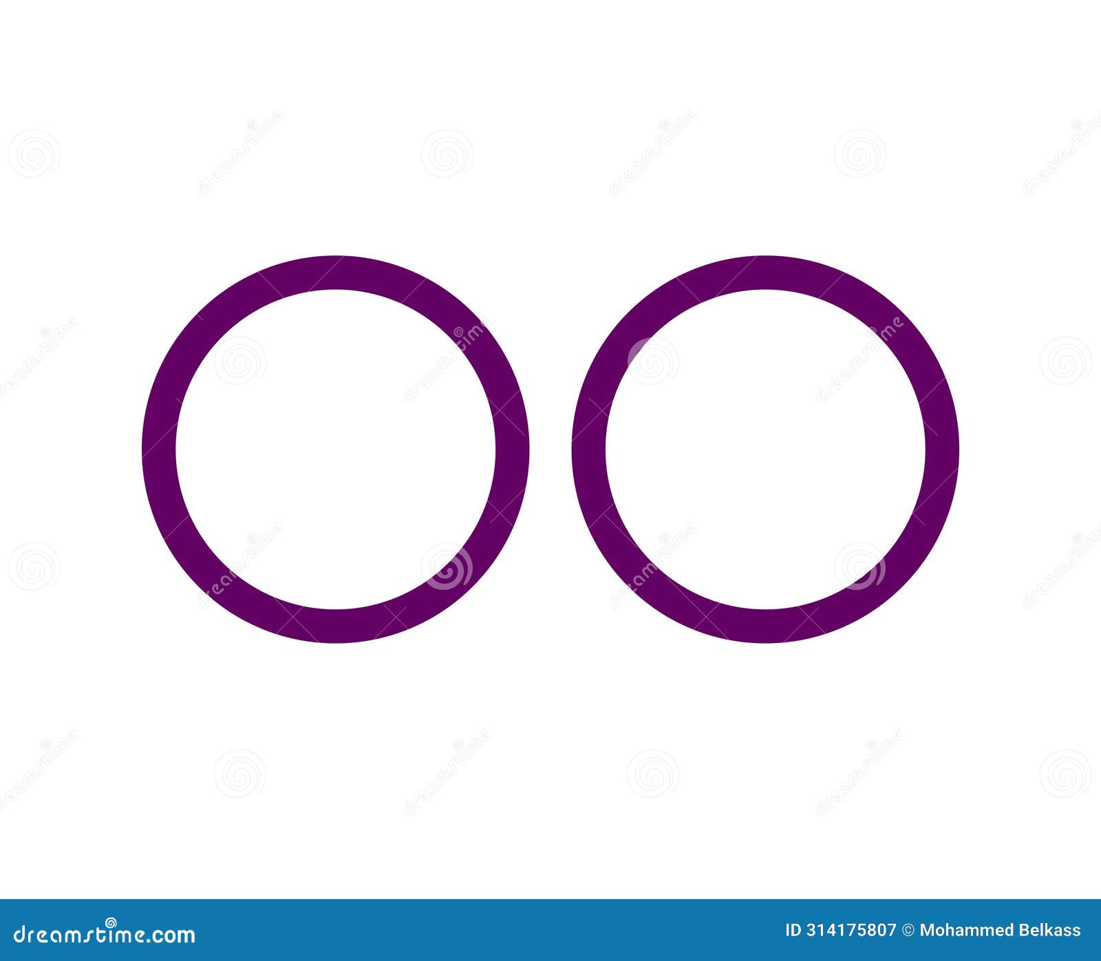 Circle Shape Outline Stroke Purple Symbol Element Vector Graphic Design ...