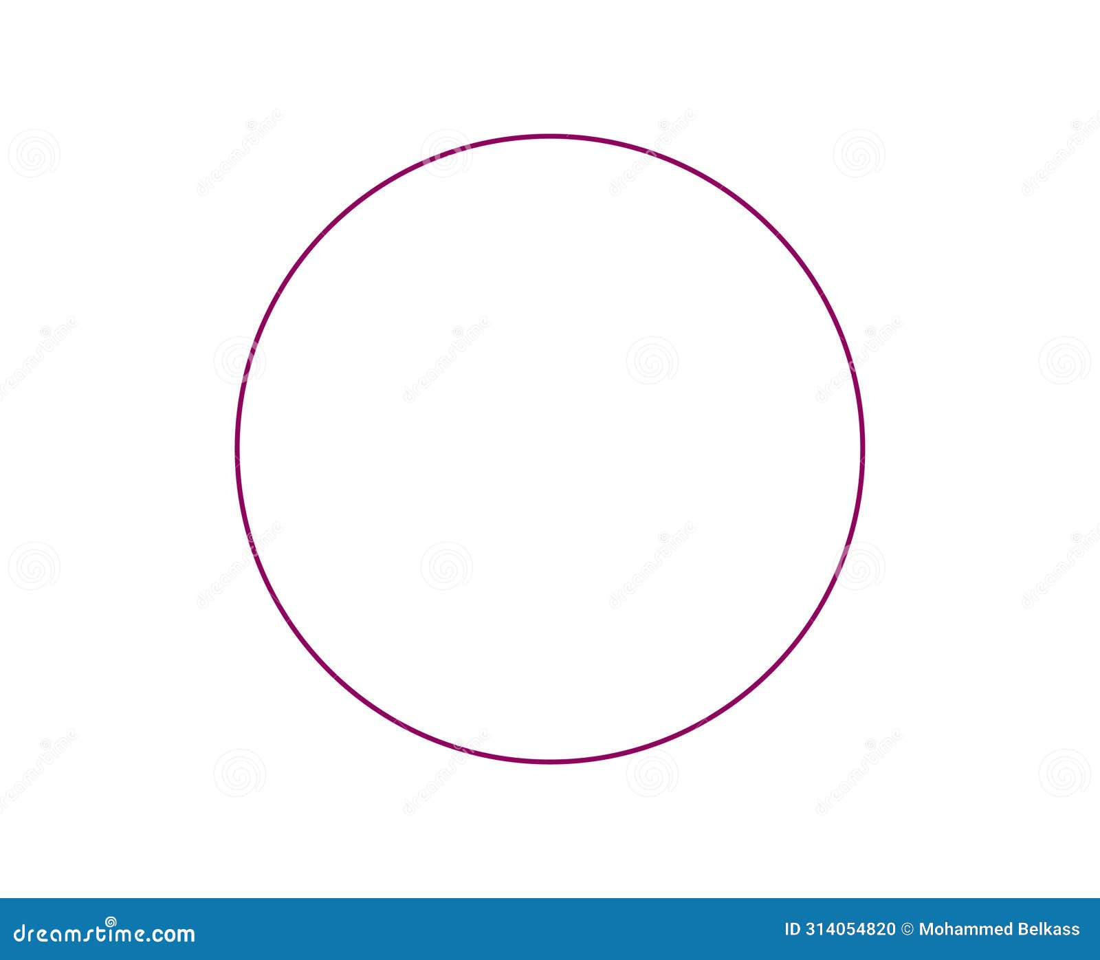 Circle Shape Outline Stroke Purple Symbol Vector Stock Vector ...