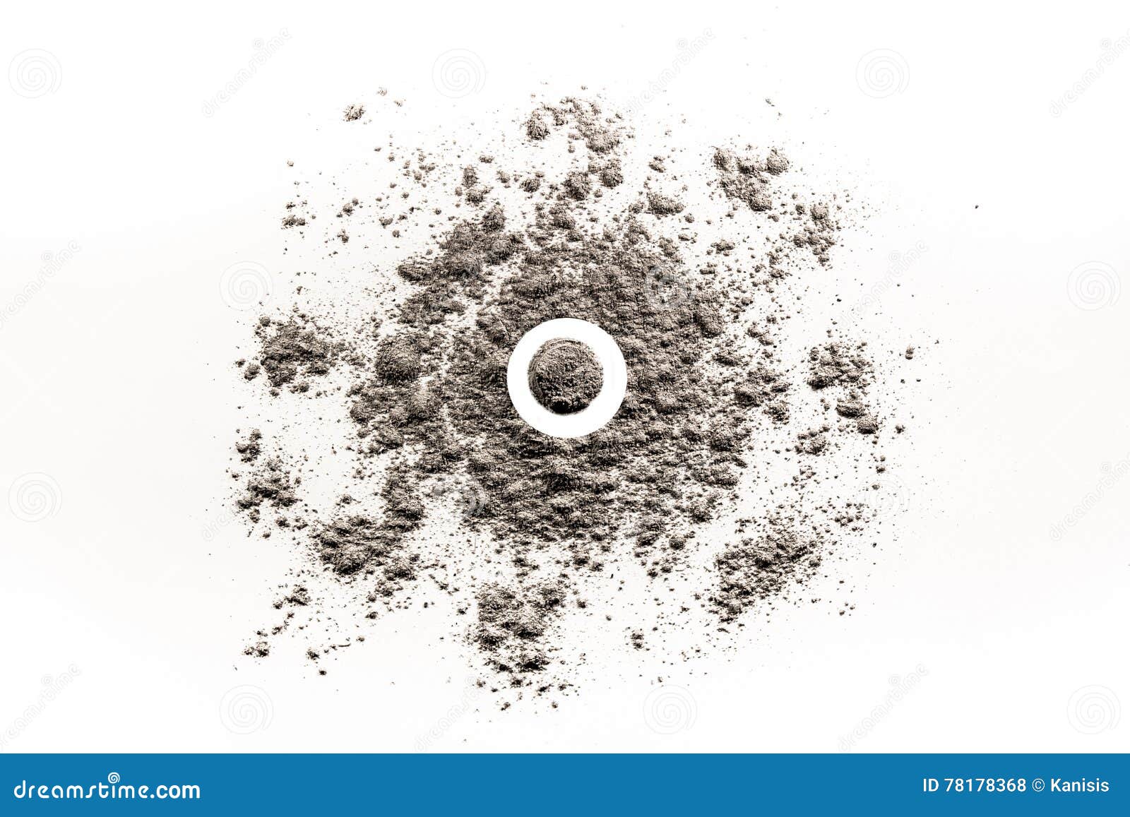 Circle Shape in a Pile of Scattered Ash, Sand, Dust Stock Illustration ...