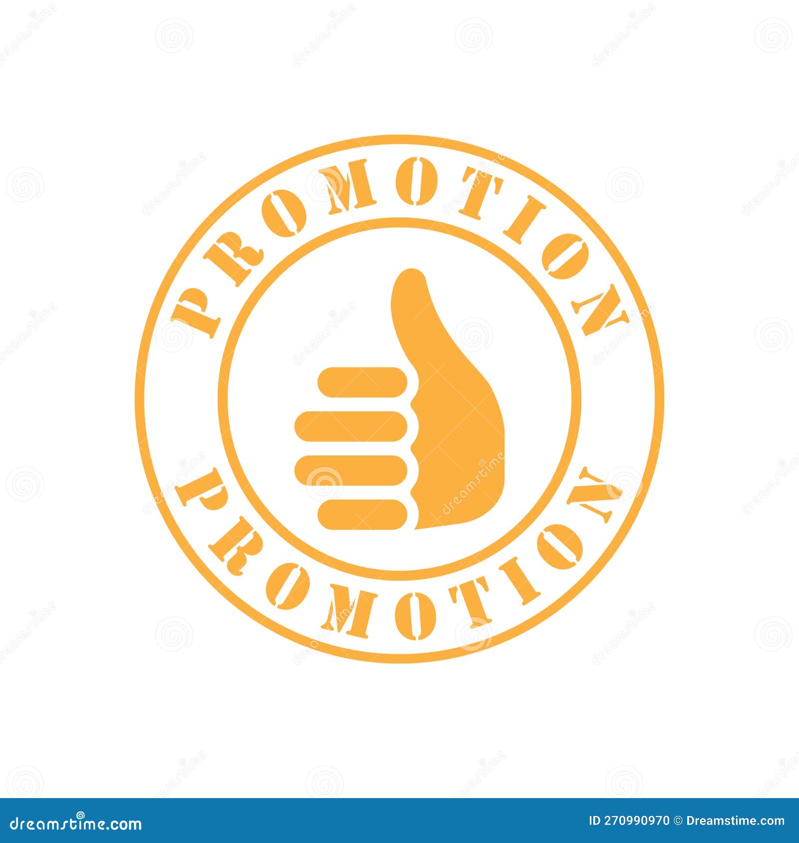 Thumb Stamp with Solid Color & Grunge Effect Stock Vector ...