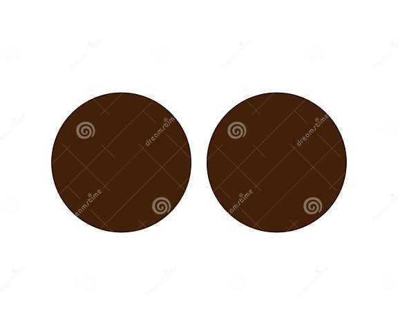 Circle Shape Symbol Brown Element Vector Graphic Design Stock Vector ...