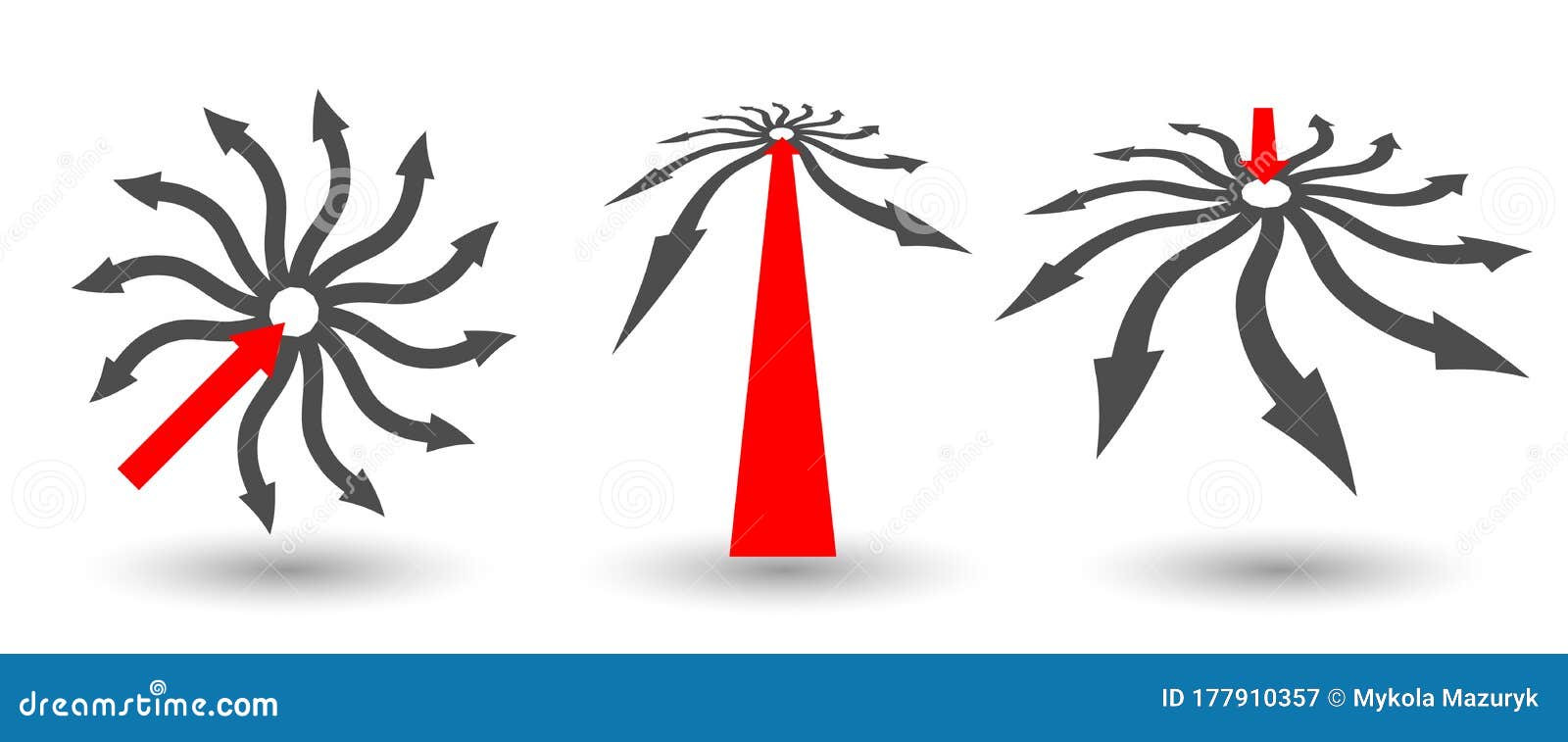 Circle Shaped Arrows. Different Perspectives Stock Vector ...