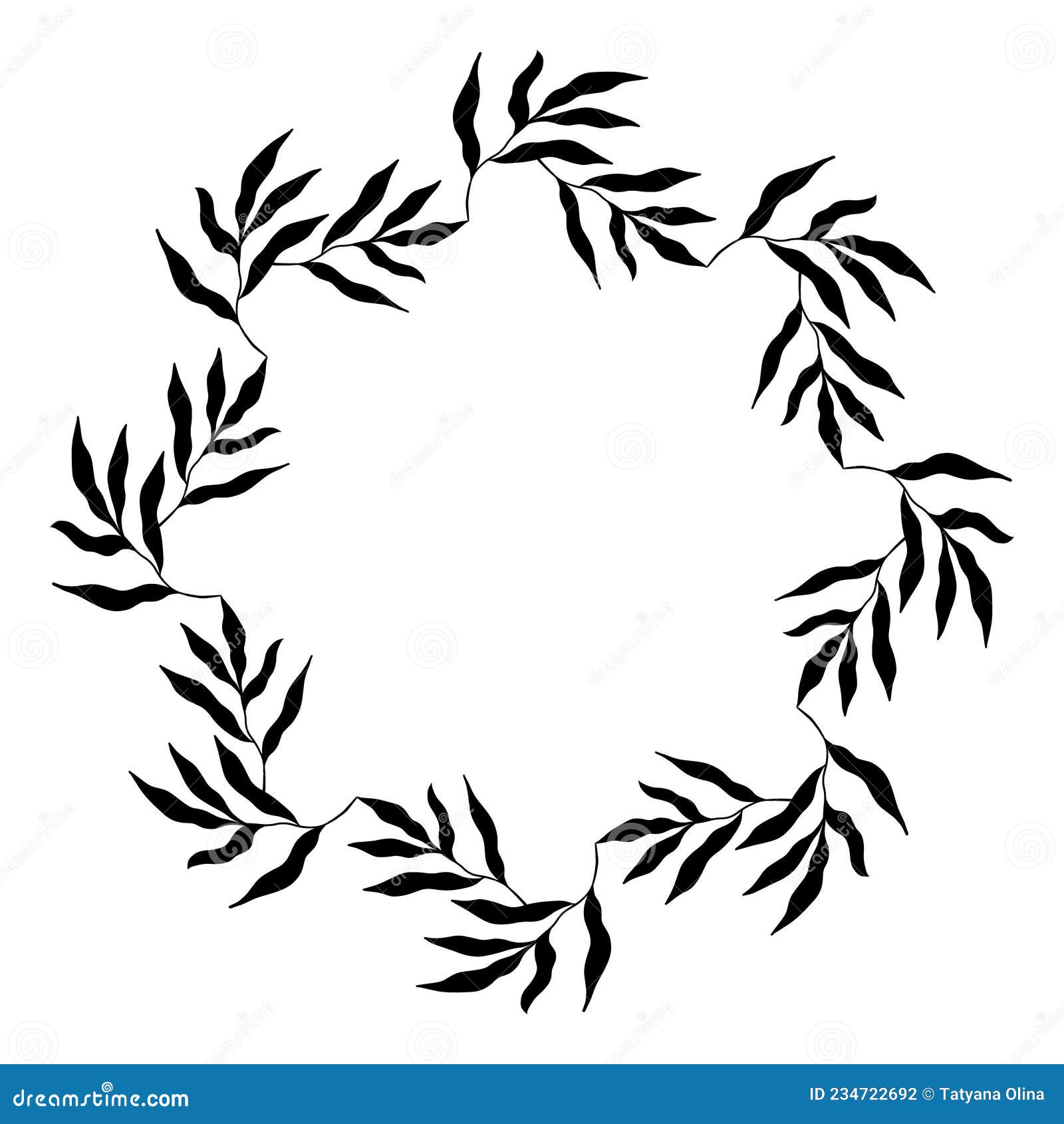 Circle Botanical Frame. Vector Illustration Stock Vector - Illustration ...