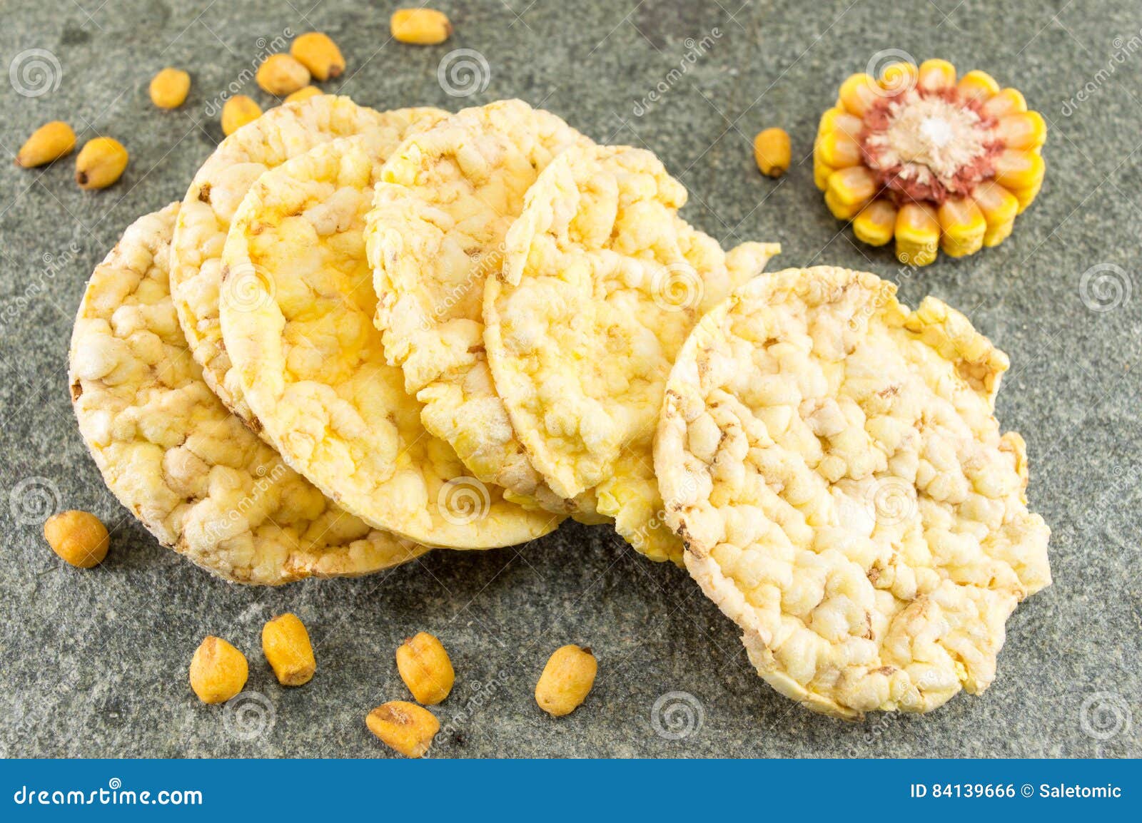 Circle shaped corn snacks stock photo. Image of eating - 84139666