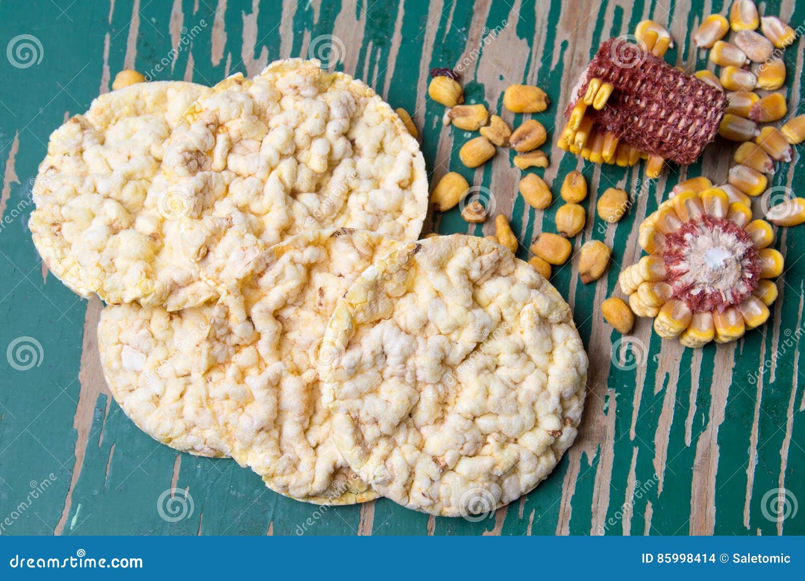 Circle shaped corn snacks stock photo. Image of breakfast - 85998414