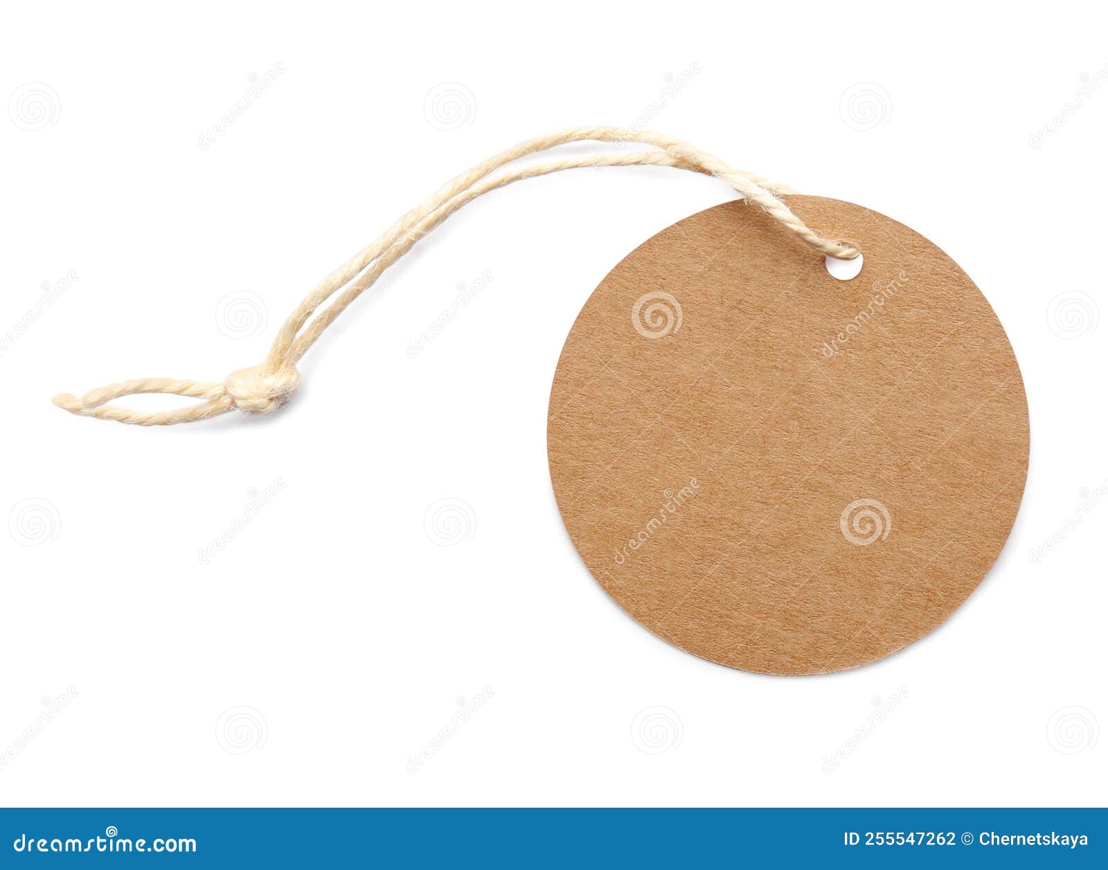 Circle Shaped Tag with Space for Text Isolated on White, Top View Stock ...