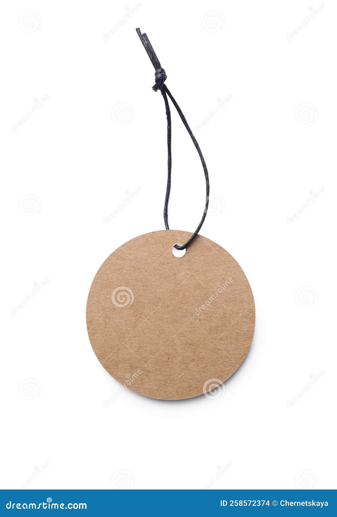 Circle Shaped Tag with Space for Text Isolated on White, Top View Stock ...