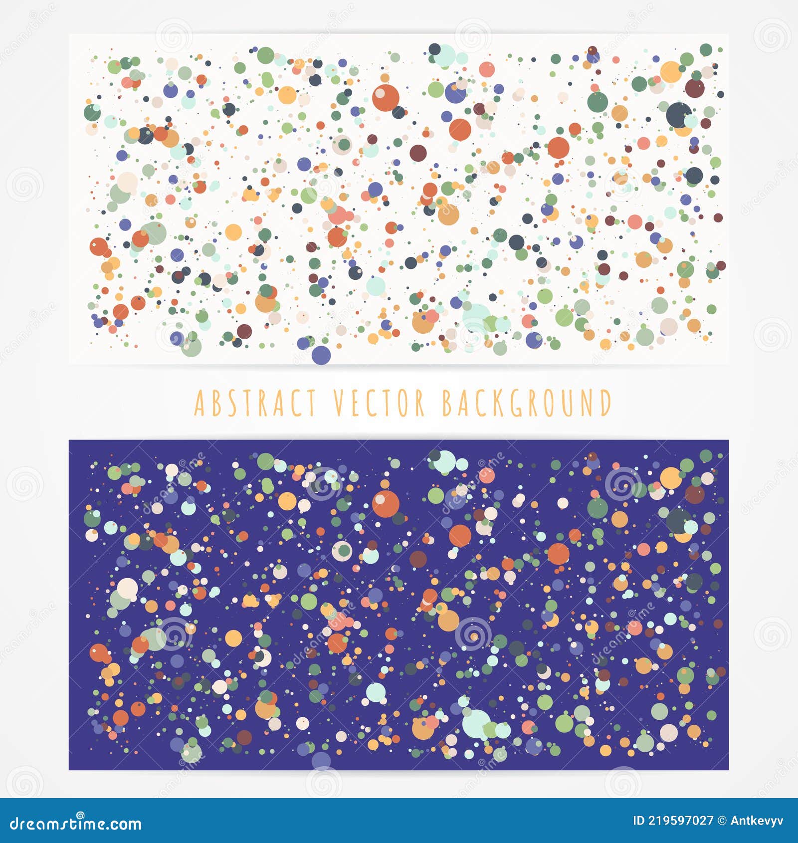 Circle Shapes Horizontal Layout Template. Abstract Color Dots Vector ...