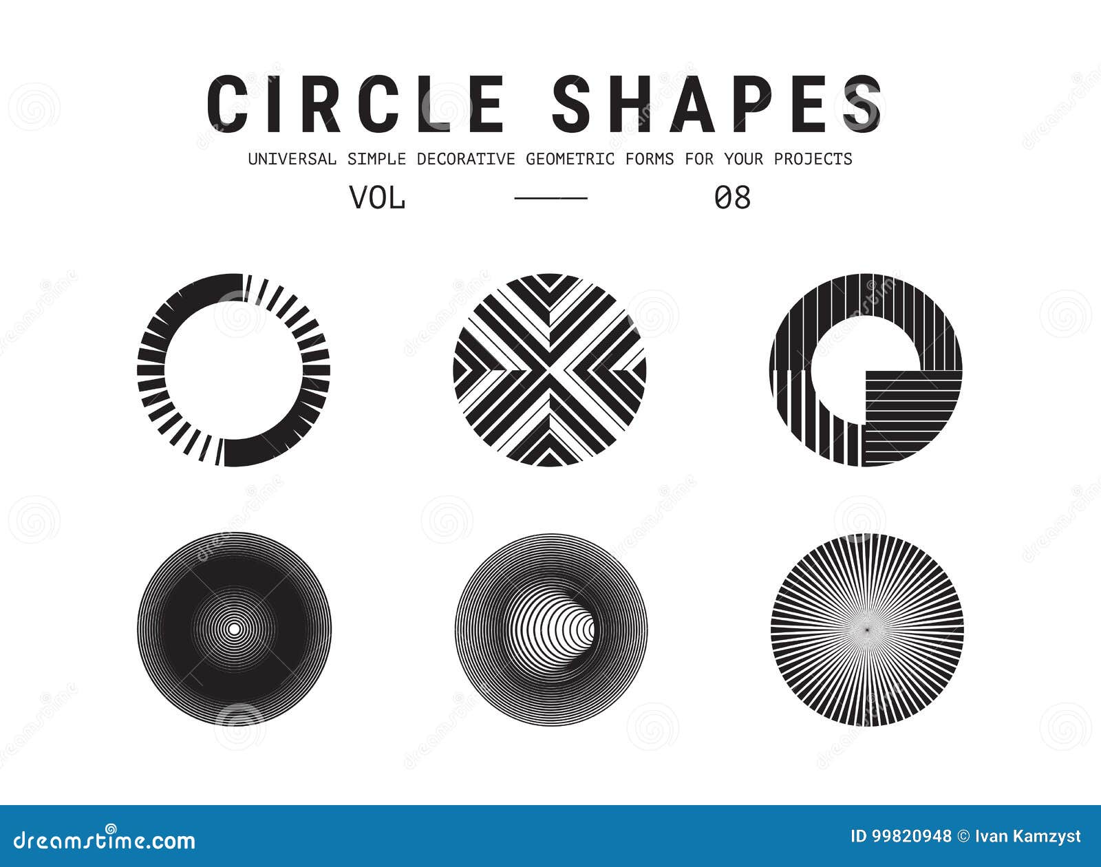 Universal Circle Shapes Set Stock Vector - Illustration of banner ...